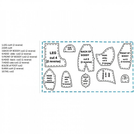 AUQ Memory Bear Sewing Patterns Template Ruler Set with Instruction ...