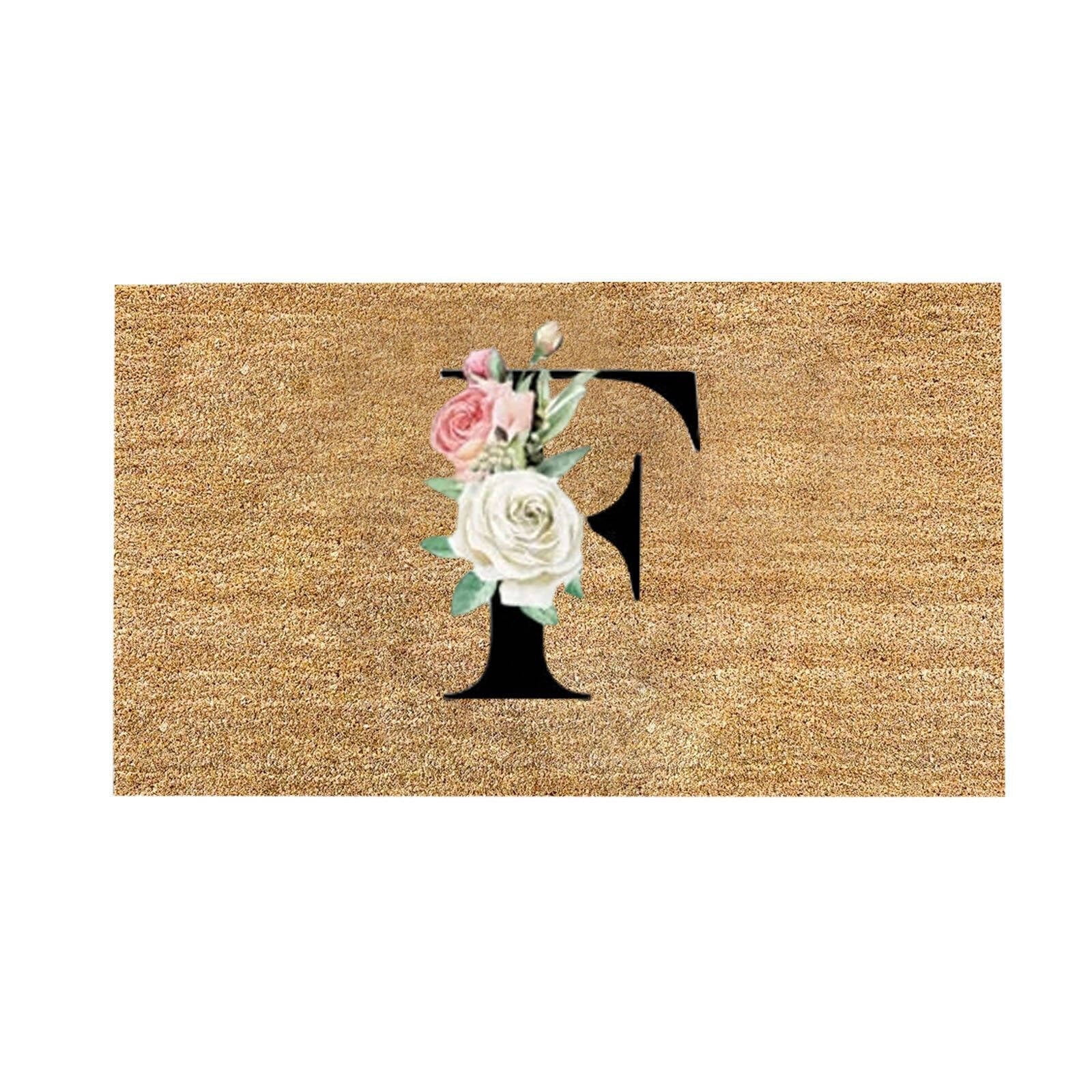 AUQ Ms Rachel Coconut Fiber Look Door Mat Uniquely Textured Design Door ...