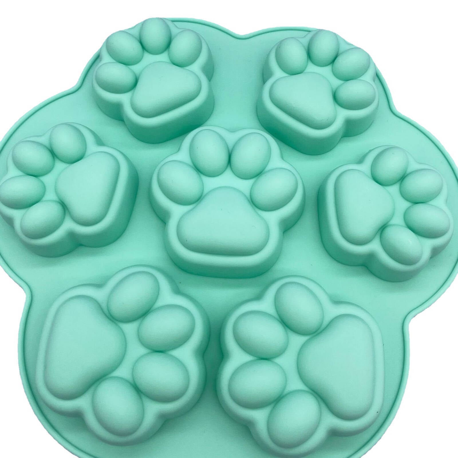 AUQ Muffin Pan,7-Cavity Cat Paw Design Silicone Muffin Pan,Designed ...