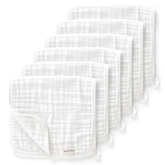 AUQ Muslin Burp Cloths for Baby 6 Pack Large 20’’X10’’ 100% Cotton Burp ...