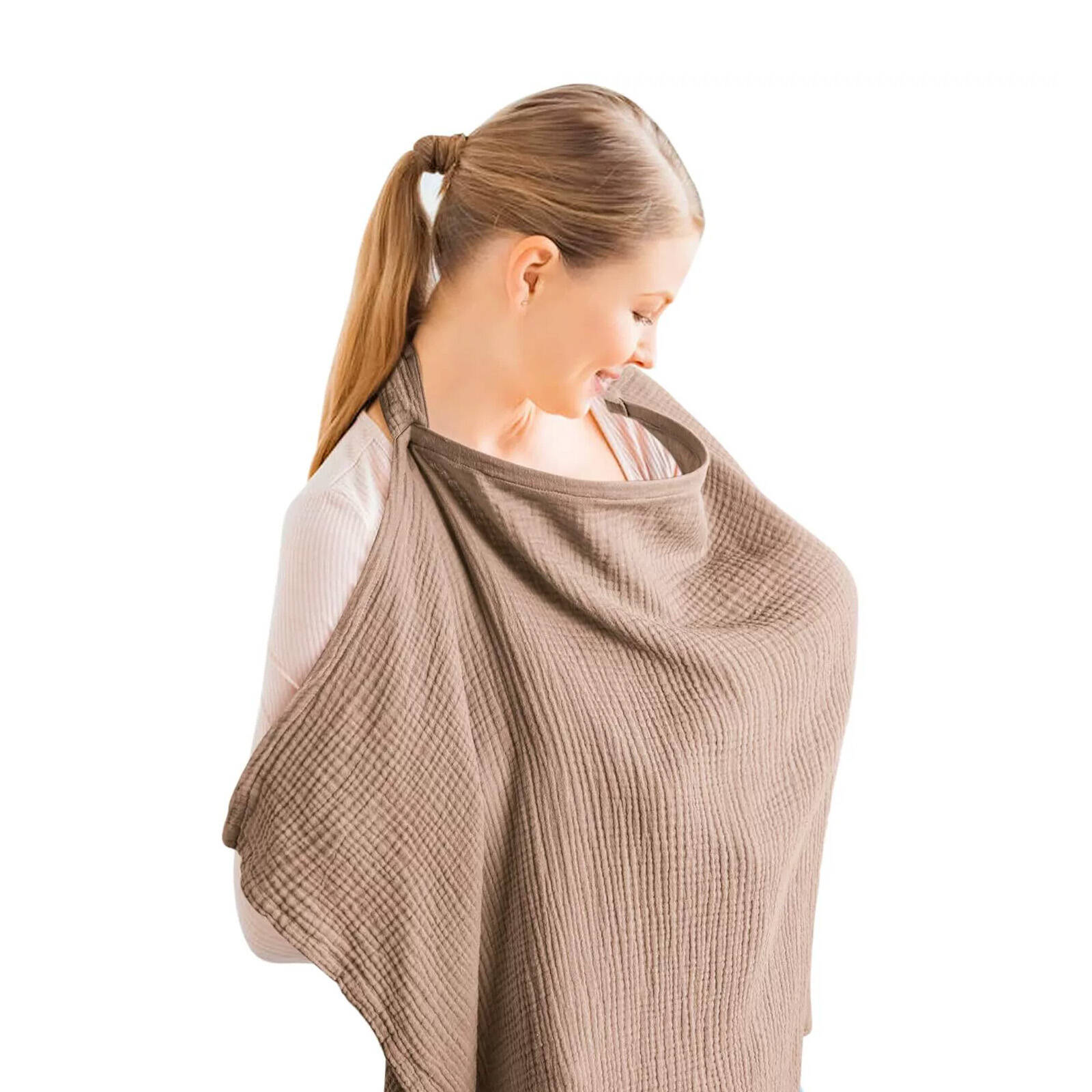AUQ Nursing Cover,Breastfeeding Cover,Privacy Nursing,Light Brown ...