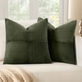 AUQ Olive Green Decorative Throw Pillow Covers 18X18 Inch for Couch Bed ...
