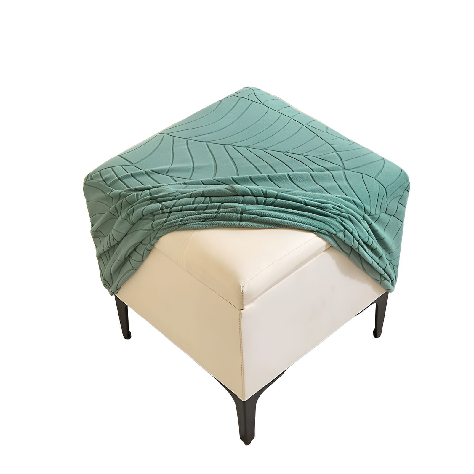 AUQ Ottoman Cover,Dust & Stain Guard Rectangle Footstool Cover,Scratch ...