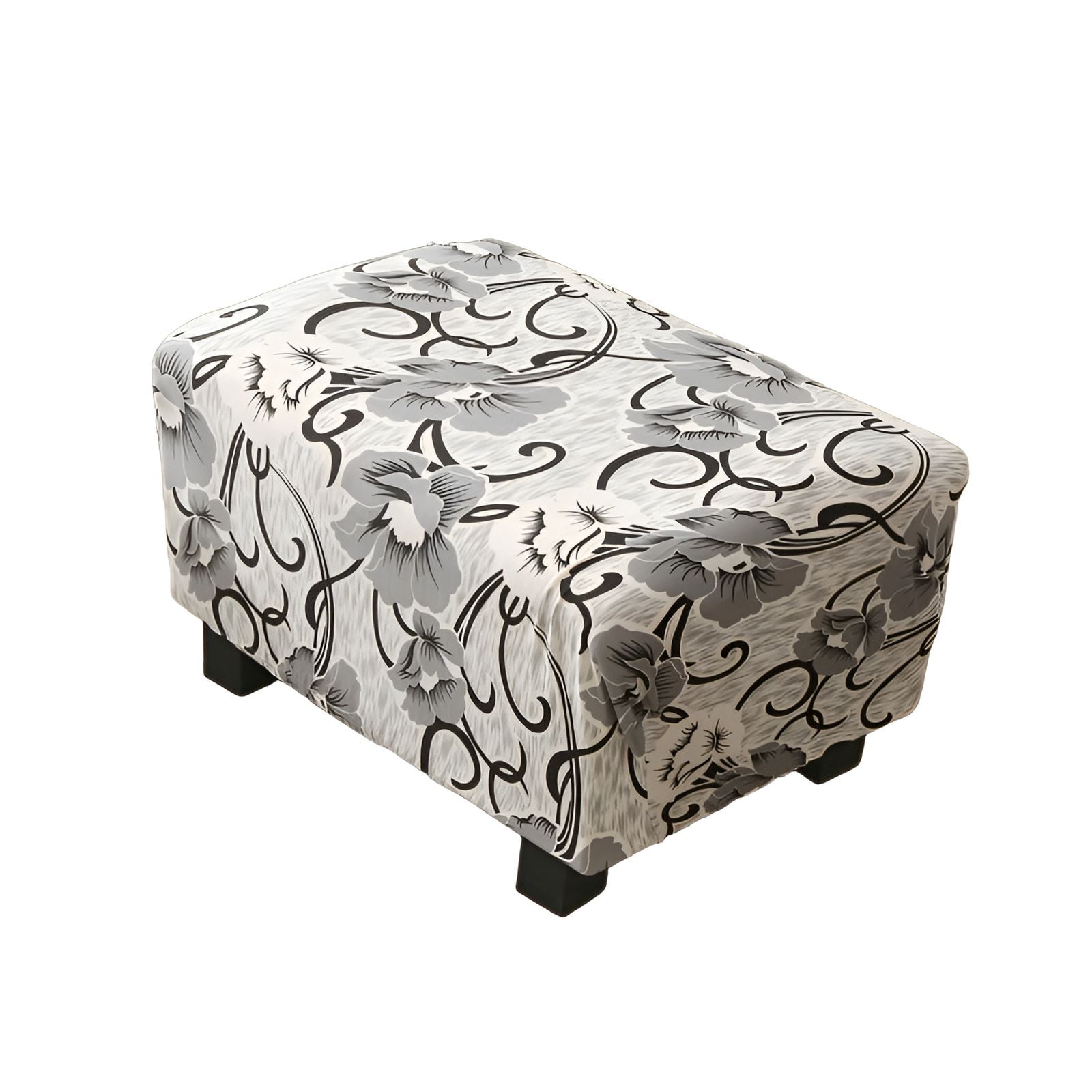 AUQ Ottoman Cover,Dust & Stain Proof Rectangle Footstool Cover,Easy ...
