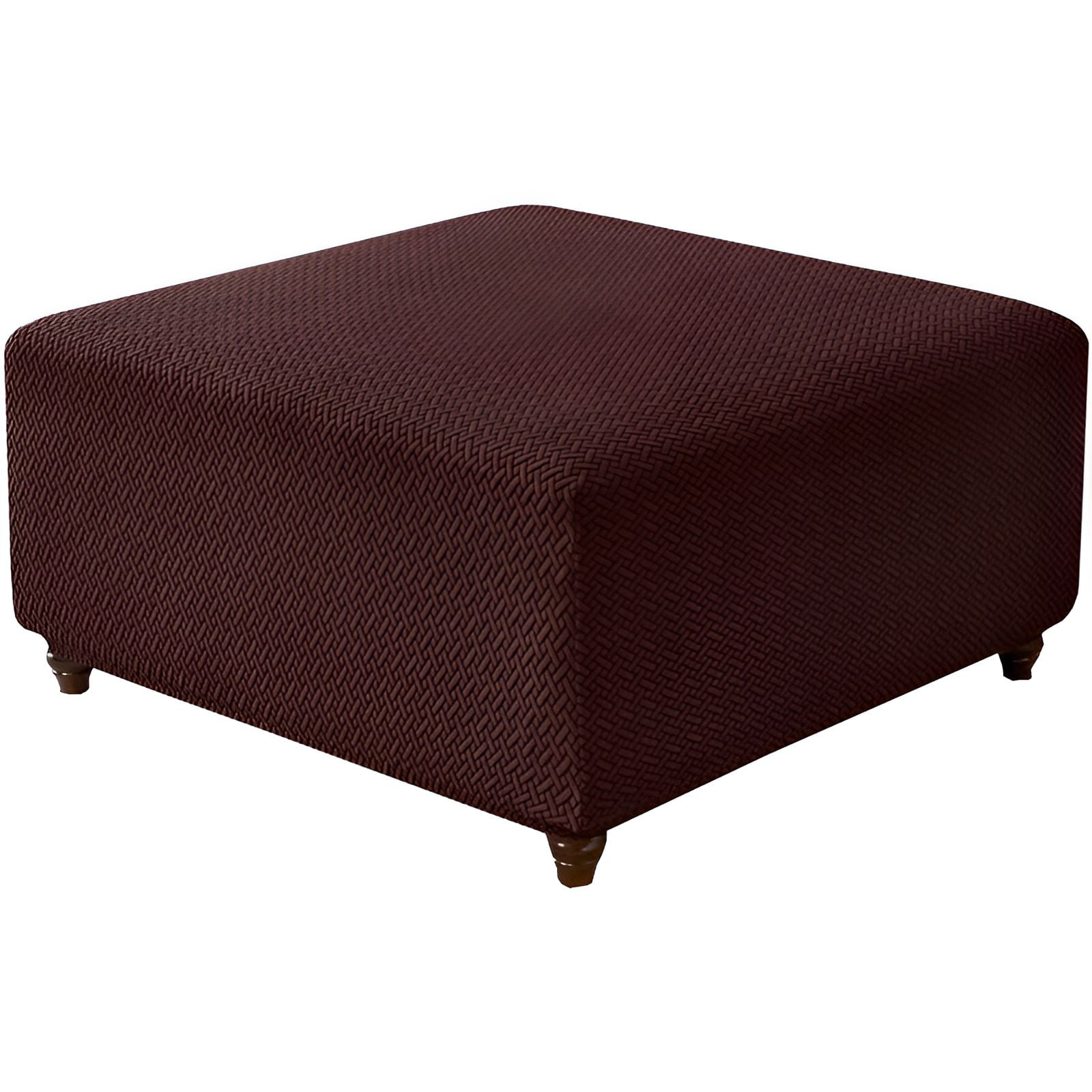 AUQ Ottoman Cover,Non-Slip and Wear-Resistant Rectangle Footstool Cover ...