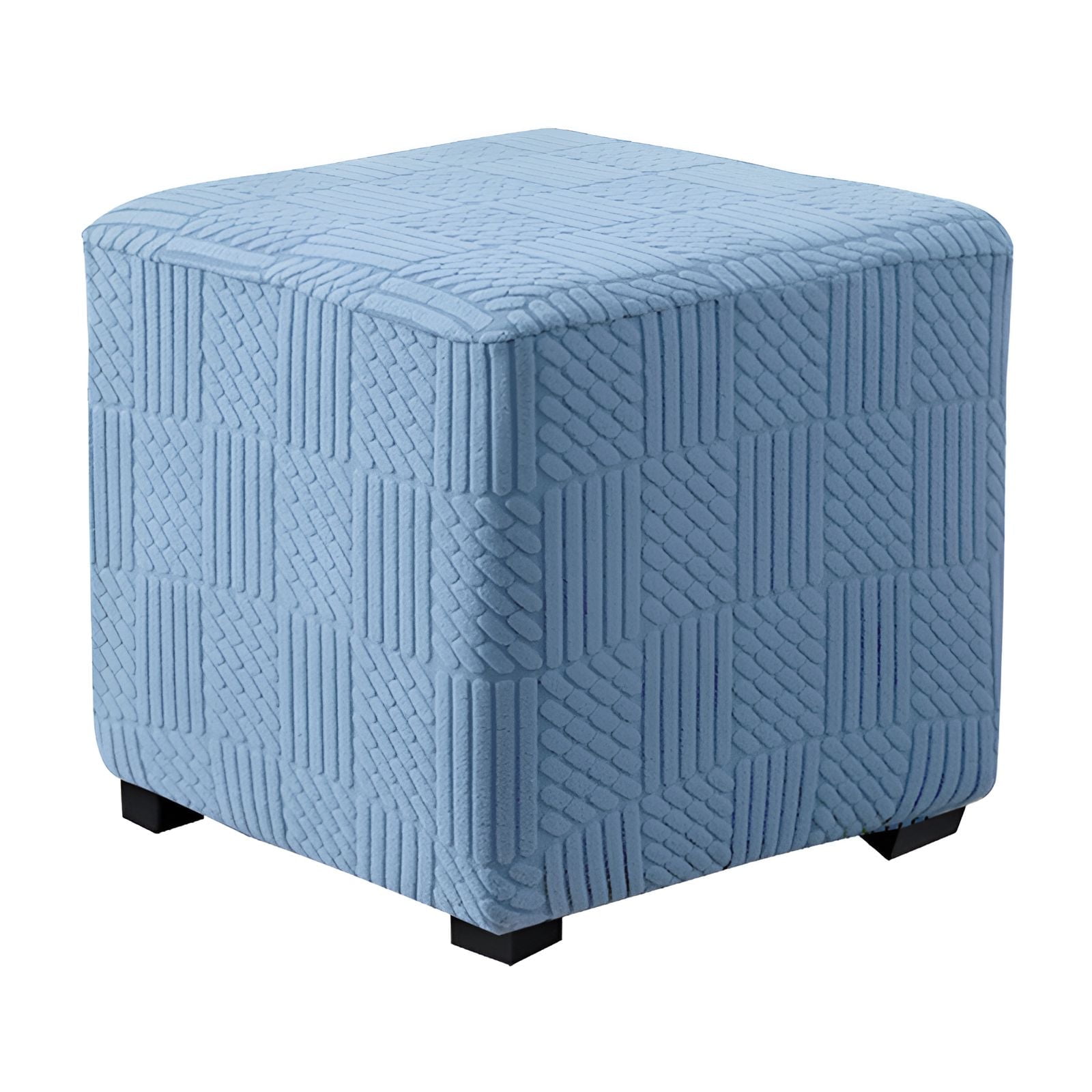 AUQ Ottoman Cover,14*10*3in Square Ottoman Cover,Cat-Proof Slipcovers ...