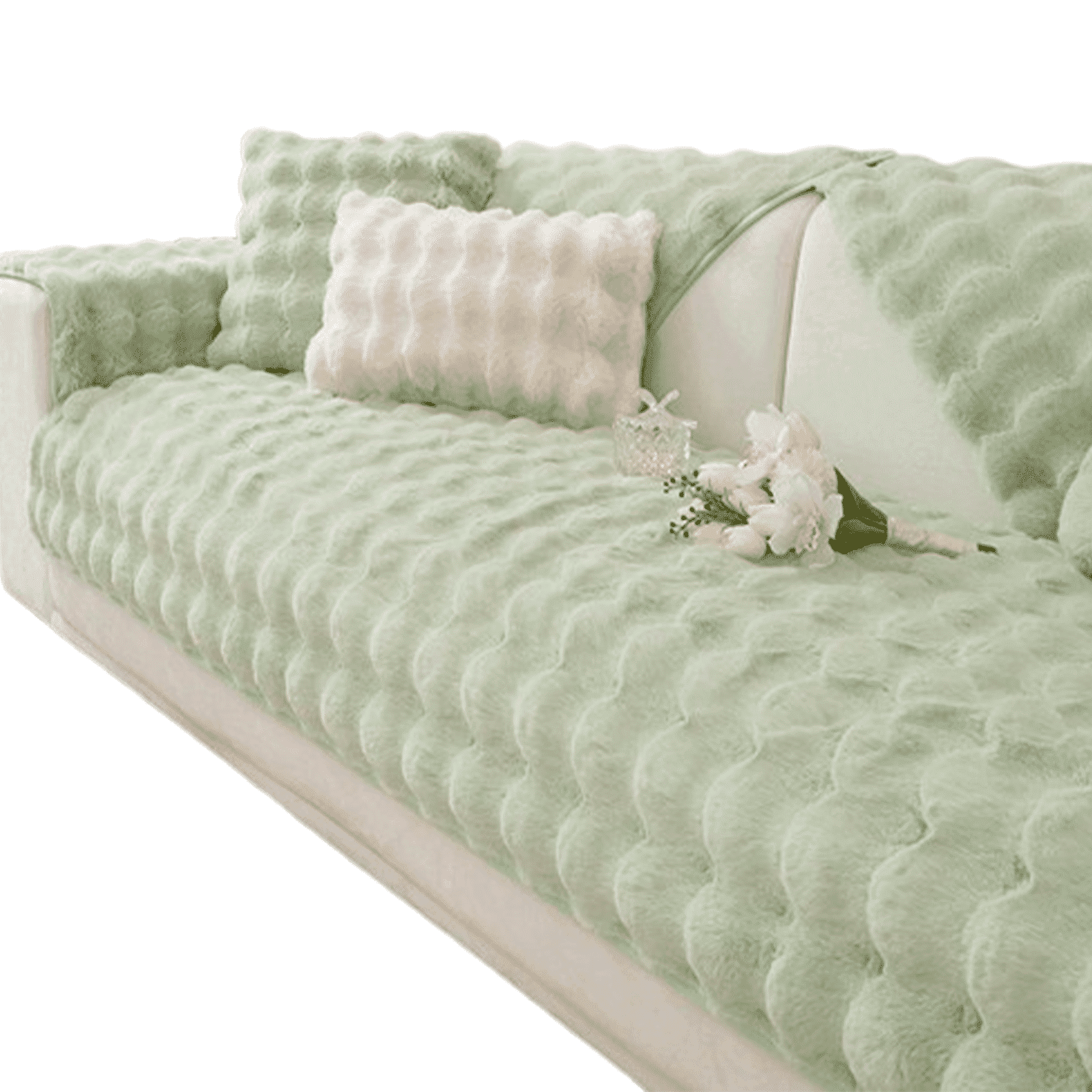 AUQ Pcs Couch Cover the Perfect Fit with Elastic Straps That Won’T Slip ...