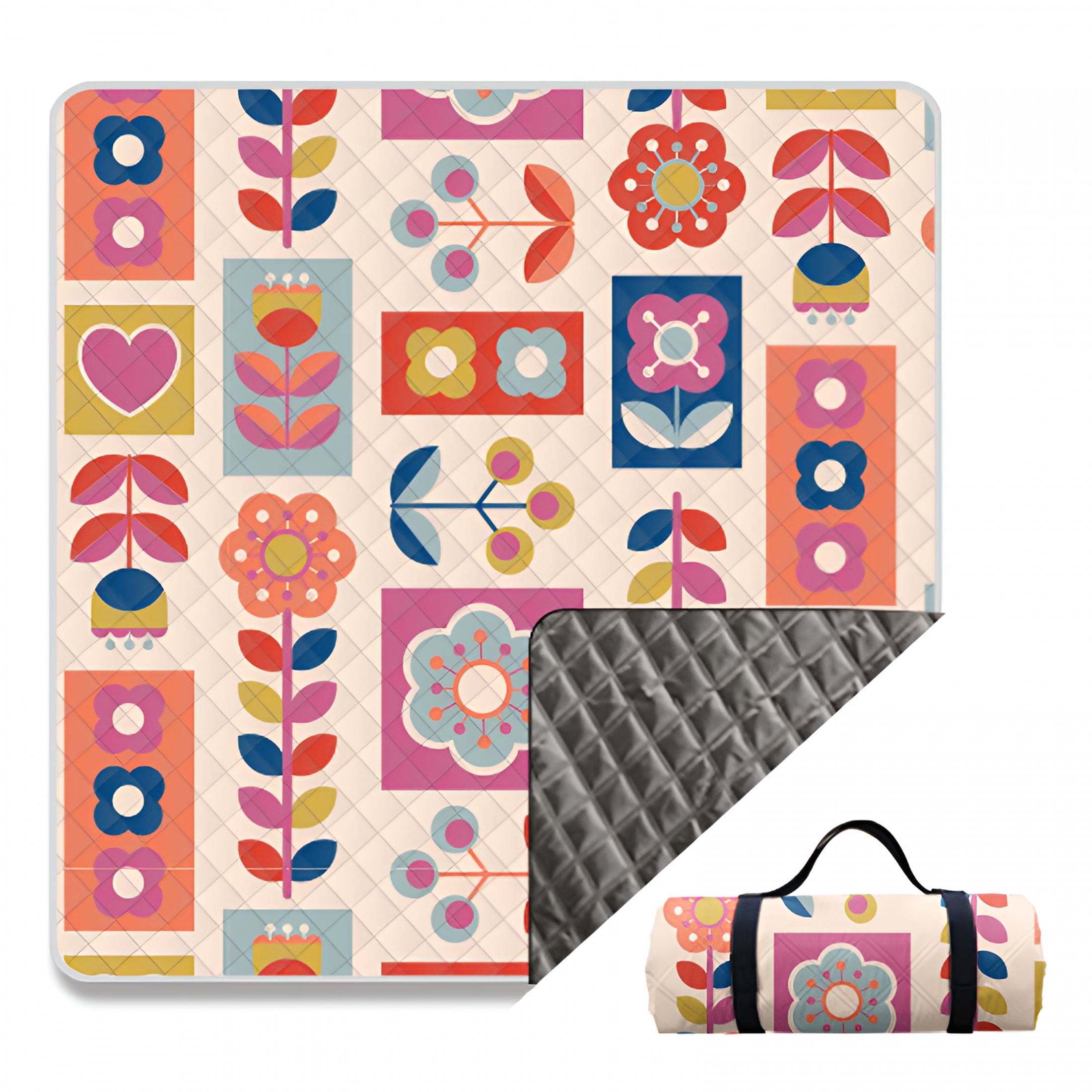 AUQ Picnic Blankets,Pvc Bottom Beach Blanket,Waterproof and Moisture ...