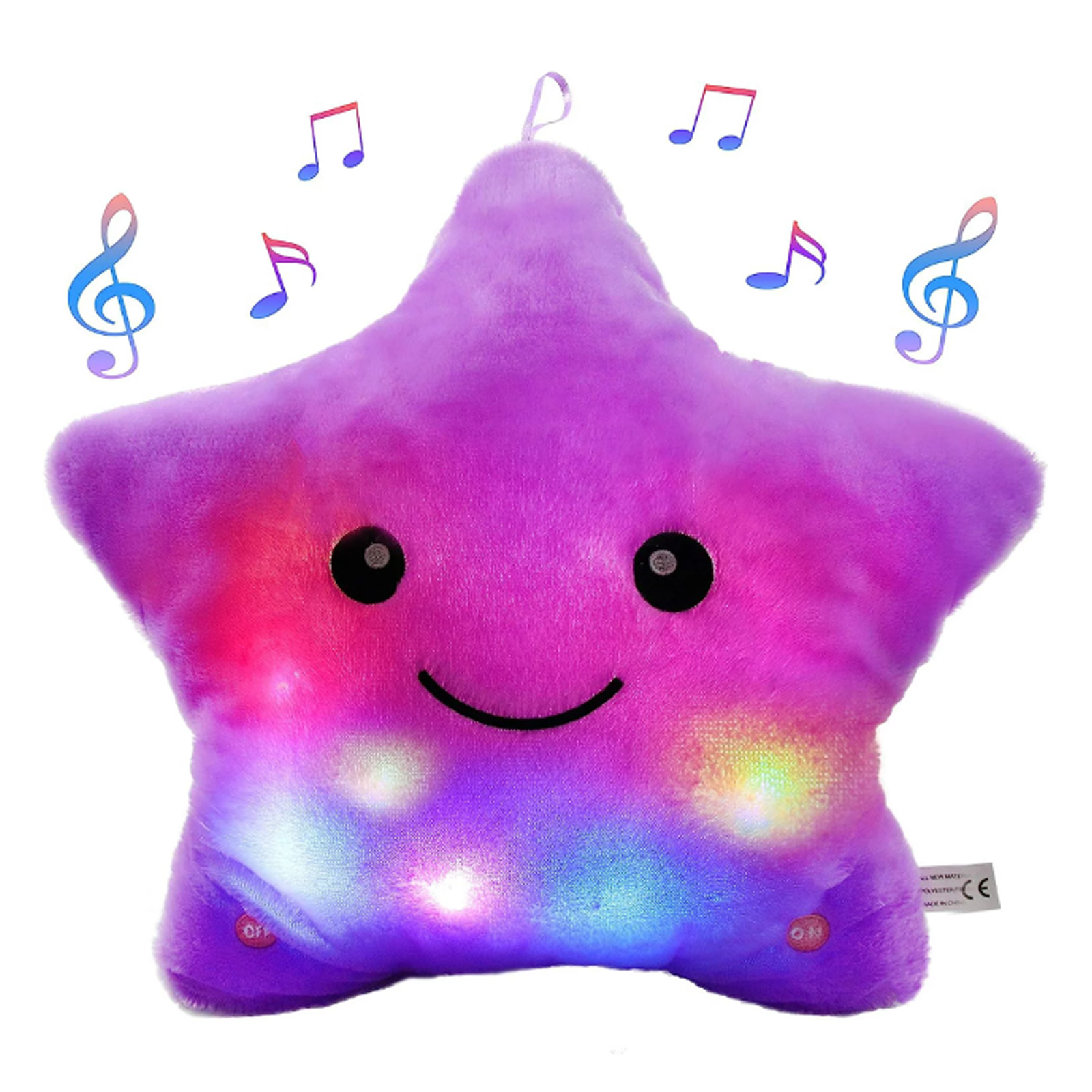 AUQ Pillow,Dreamy Night Light Purple Pillow with Night Light and ...