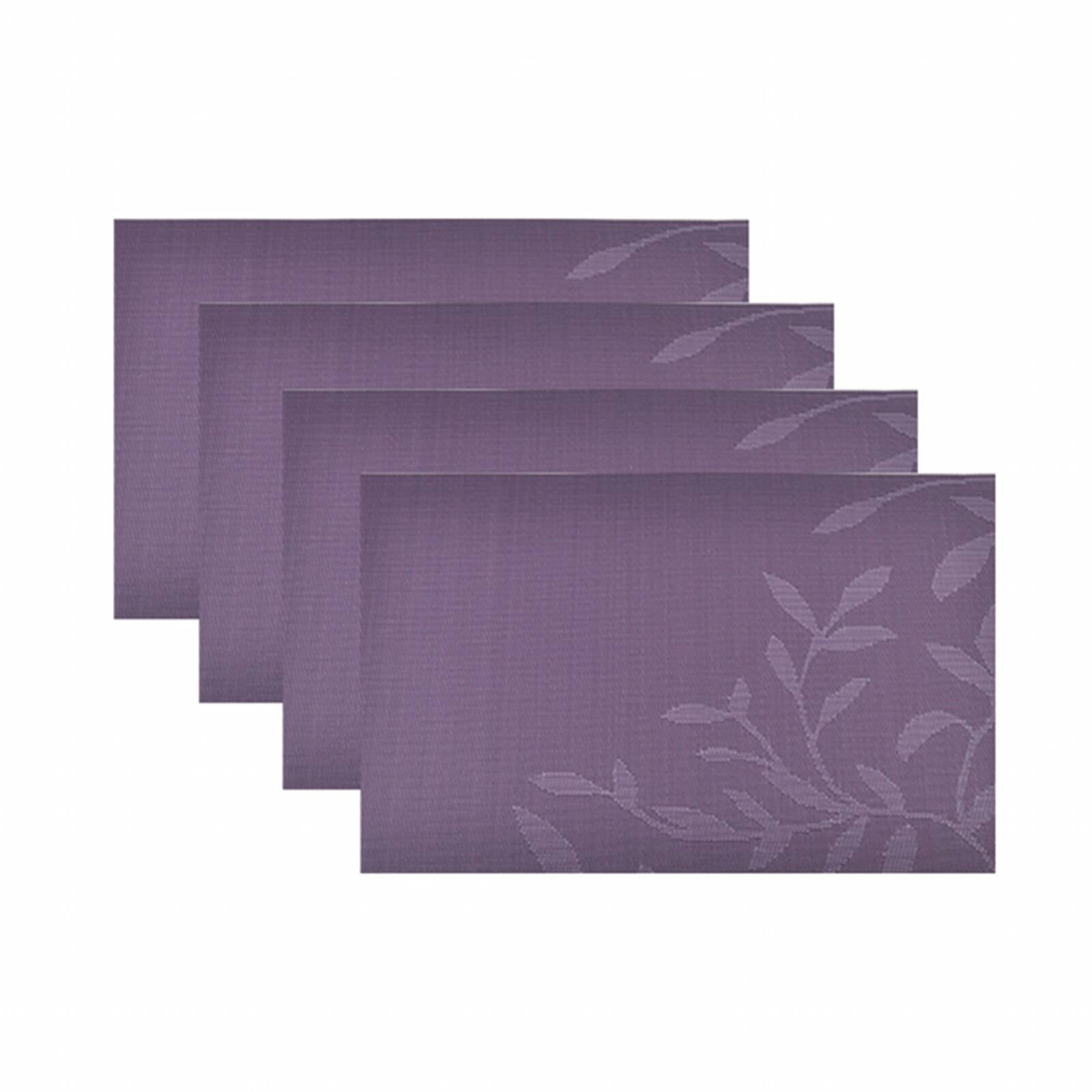 AUQ Placemat,Quick Drying Table Mat,Eco-Friendly Pvc Dinner Mats,Purple ...
