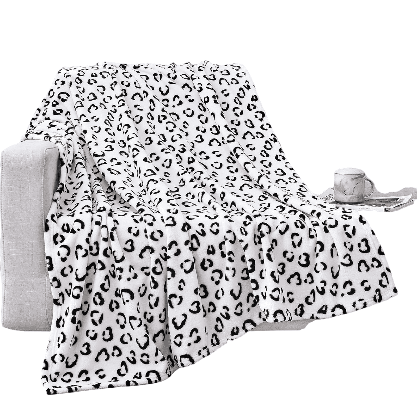 AUQ Plush Blanket Plush Flannel Material Throw Blanket Retains Heat ...