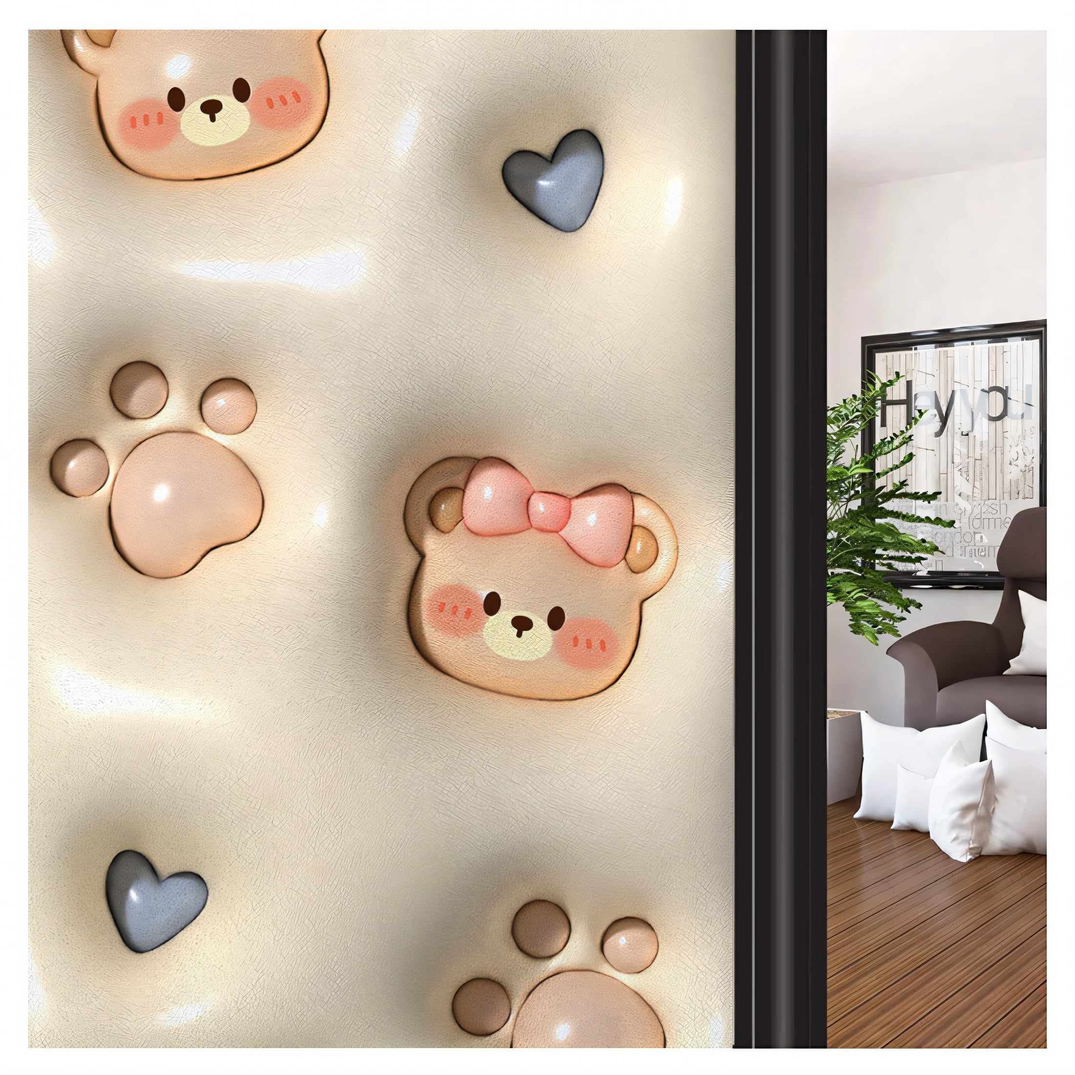 AUQ Privacy Window Film,No-Residue Static Sheet Window Frosting Film ...