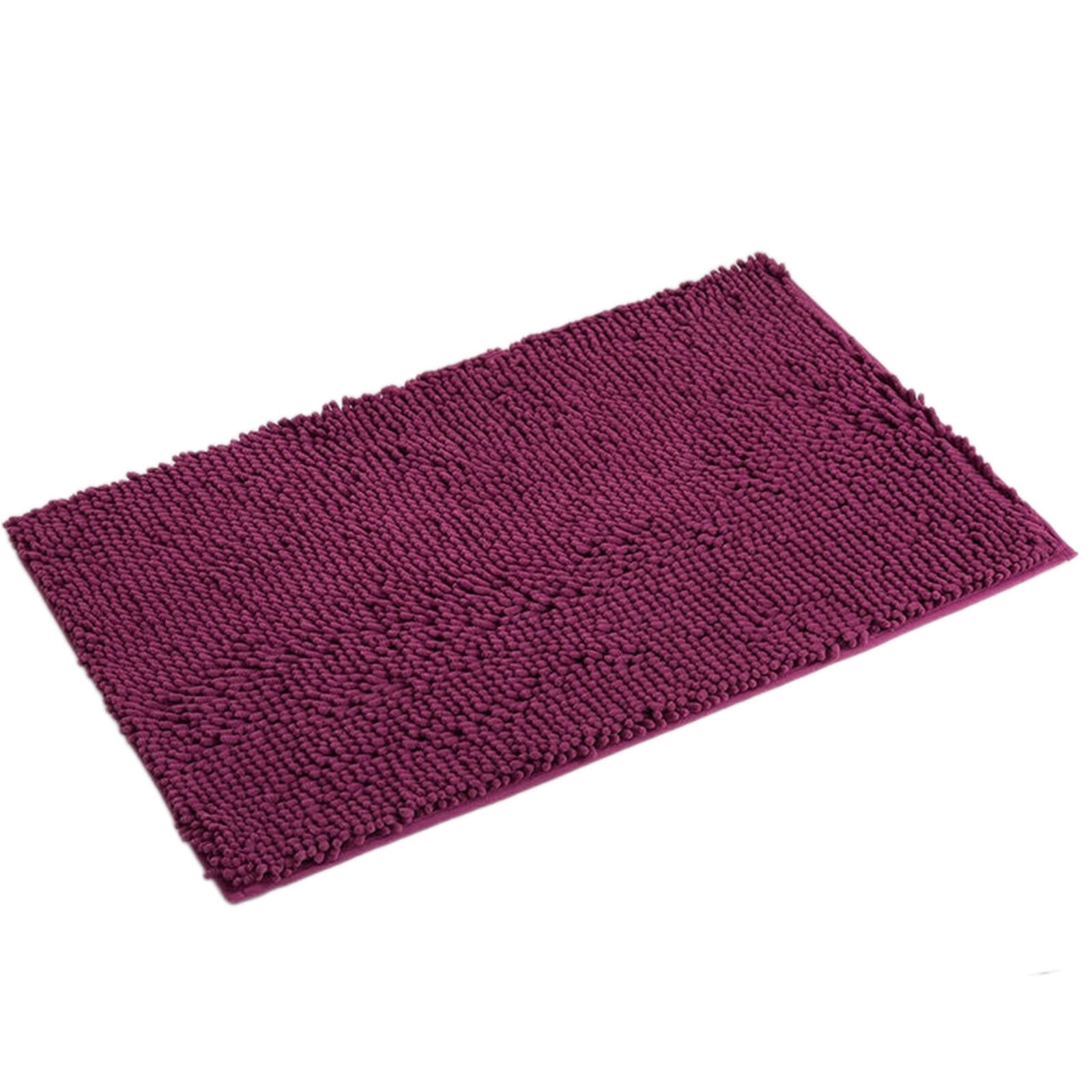 AUQ Red Bathroom Rugs Chenille Water-Absorbent Mat Red Bath Mat Non ...