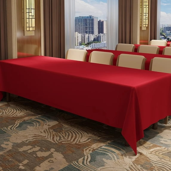 AUQ Red Wedding Tablecloth -1 piece, 157.48×78.74 inches premium velvet ...