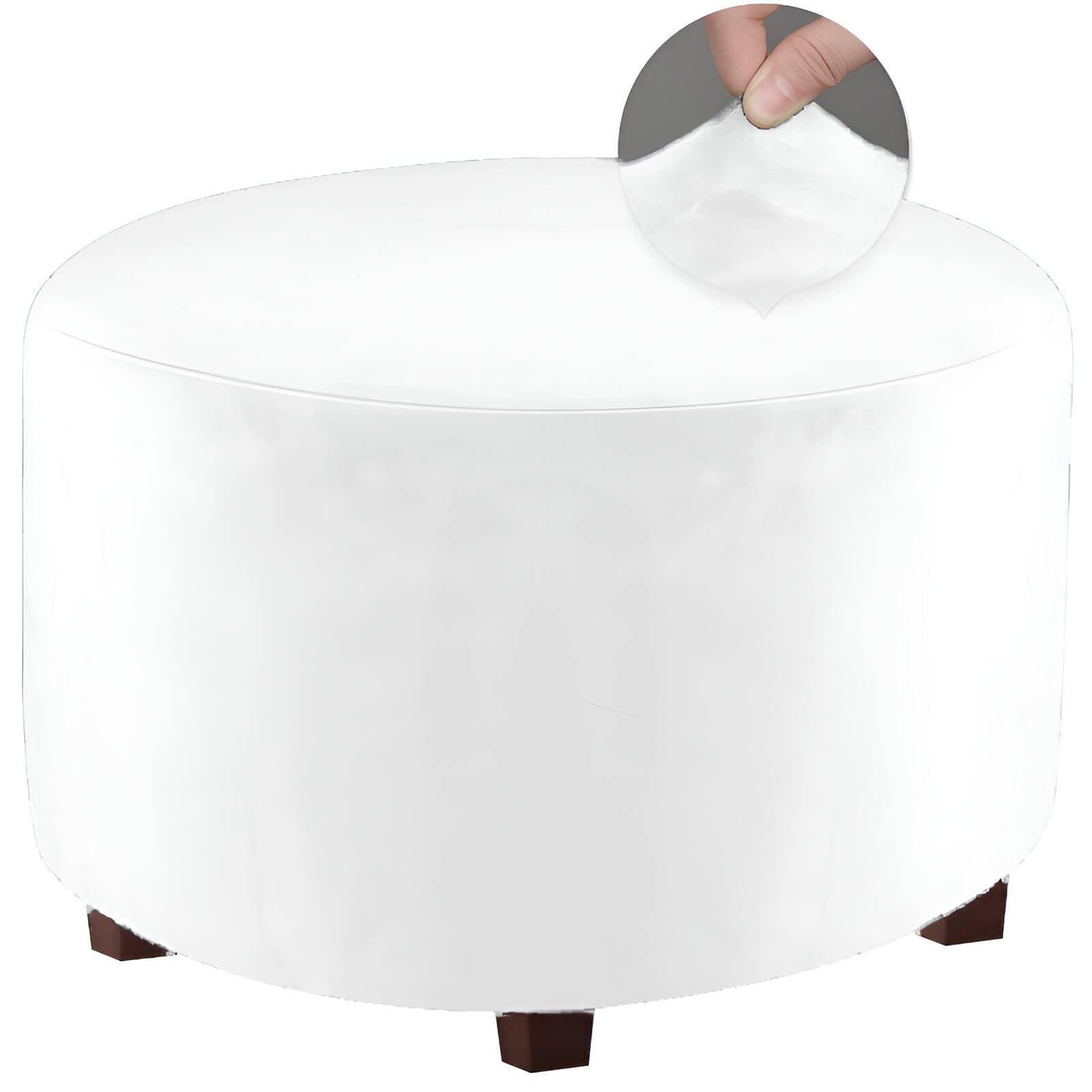 AUQ Ottoman Footrest Covers,Elastic Edge Ottoman Cover Square,Footstool ...