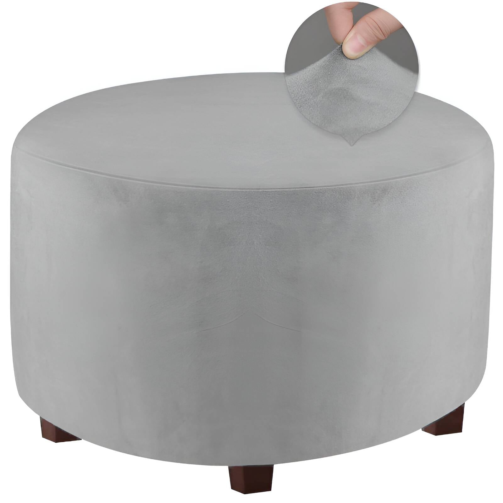 AUQ Ottoman Footrest Covers,360°Stretch Ottoman Cover Square,Snug Fit ...