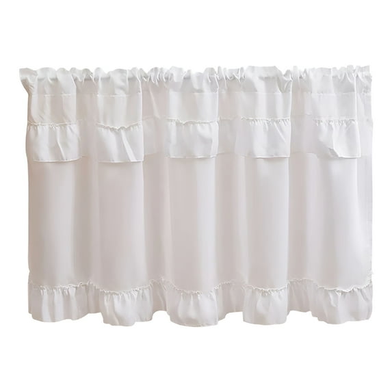 AUQ Sage Green Short Blackout Curtains 14.7 Inch Length,Small Kitchen ...