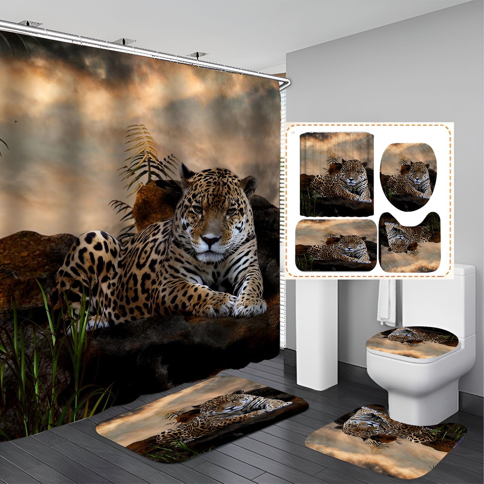 AUQ Shower Curtains 71"x79"Bathroom Shower Curtain Cloth Shower Curtain ...
