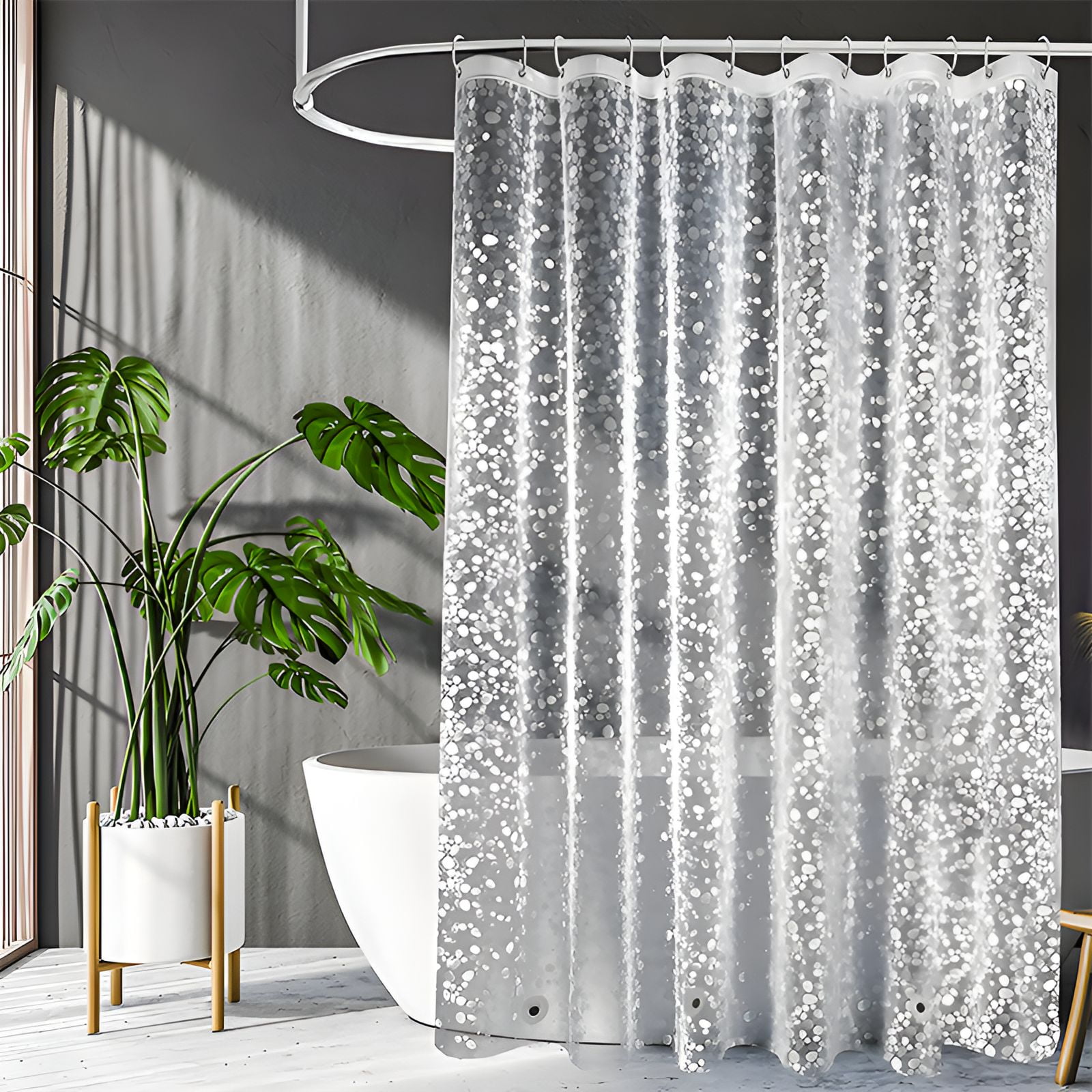 AUQ Shower Curtain,Splash-Proof Spark Shower Curtain Liner,Water-Bar ...