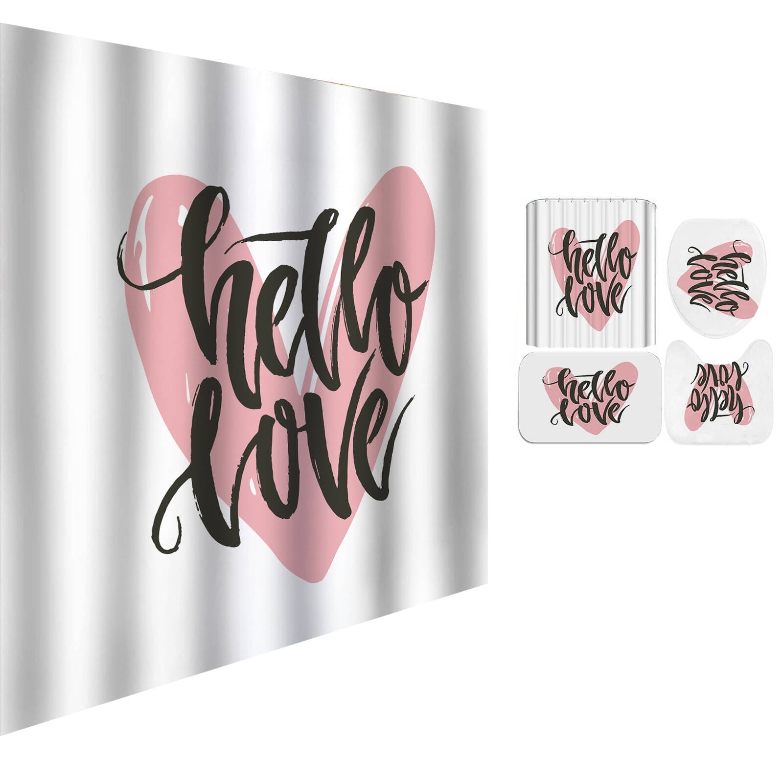 AUQ Shower Curtains Breathable Design Luxury Shower Curtain Anti-Static ...