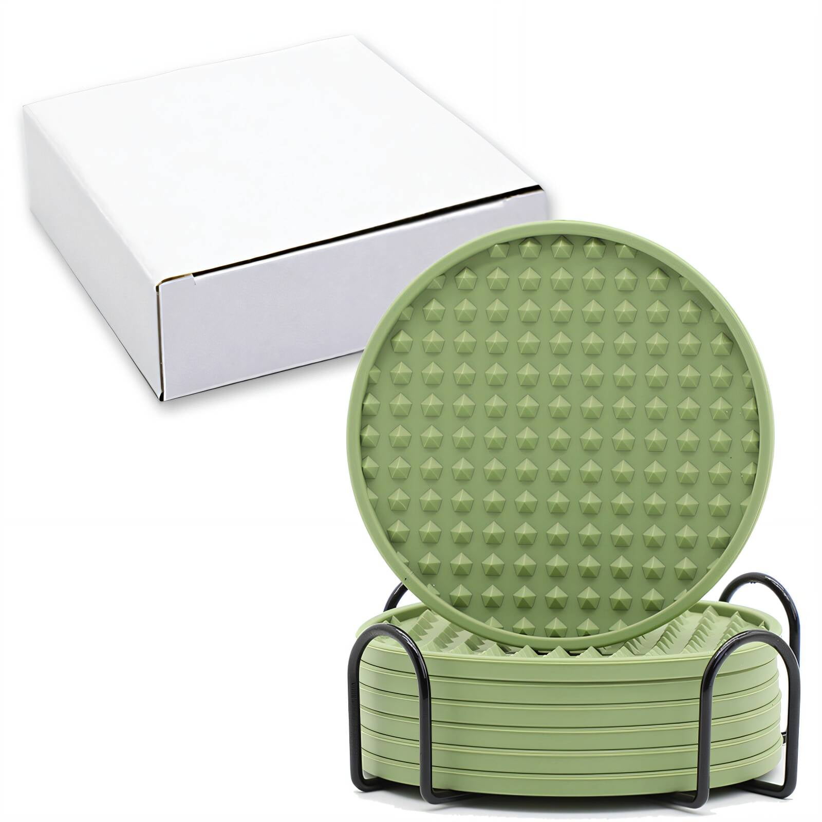 AUQ Silicone Coasters Ideal for Coffee Cups Drink Coasters Reusable Car ...