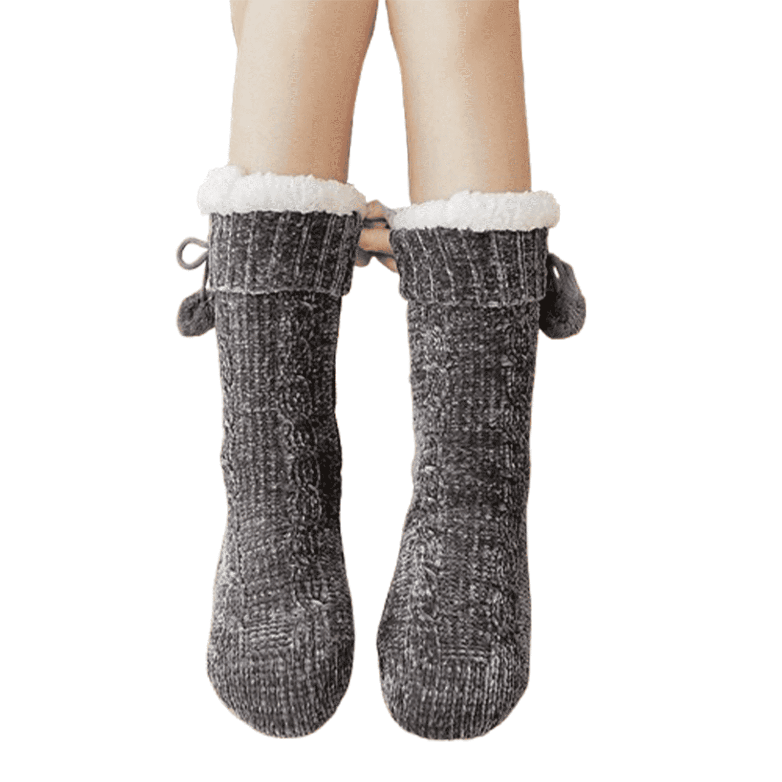 AUQ Socks Soft Cozy Fuzzy Socks for Winter,Heated Long Socks for Cold ...