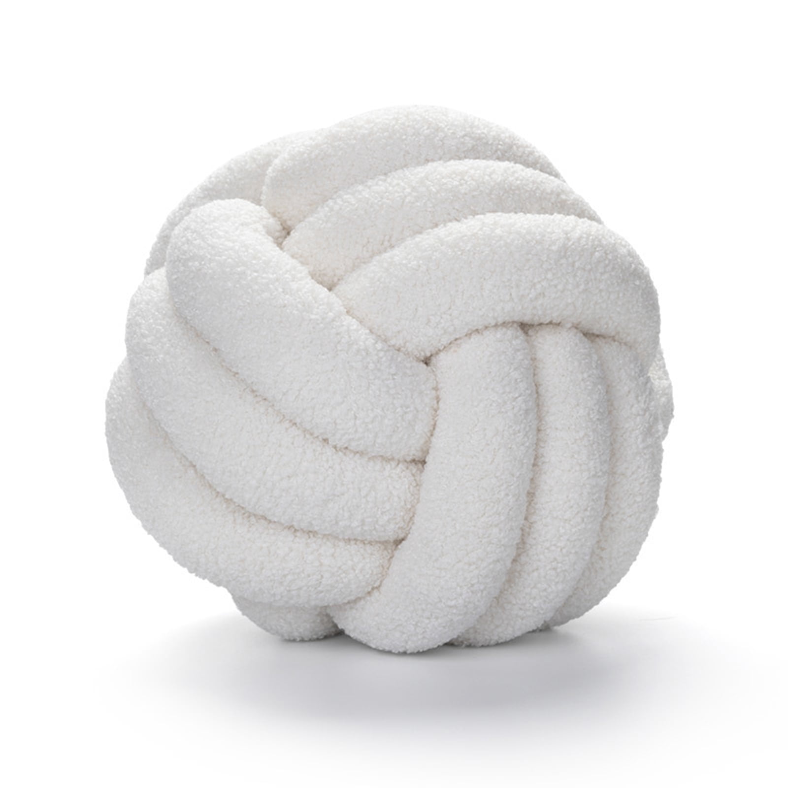 AUQ Soft Knot Ball Pillow，Handwoven Lamb Wool Decorative Throw Pillow ...
