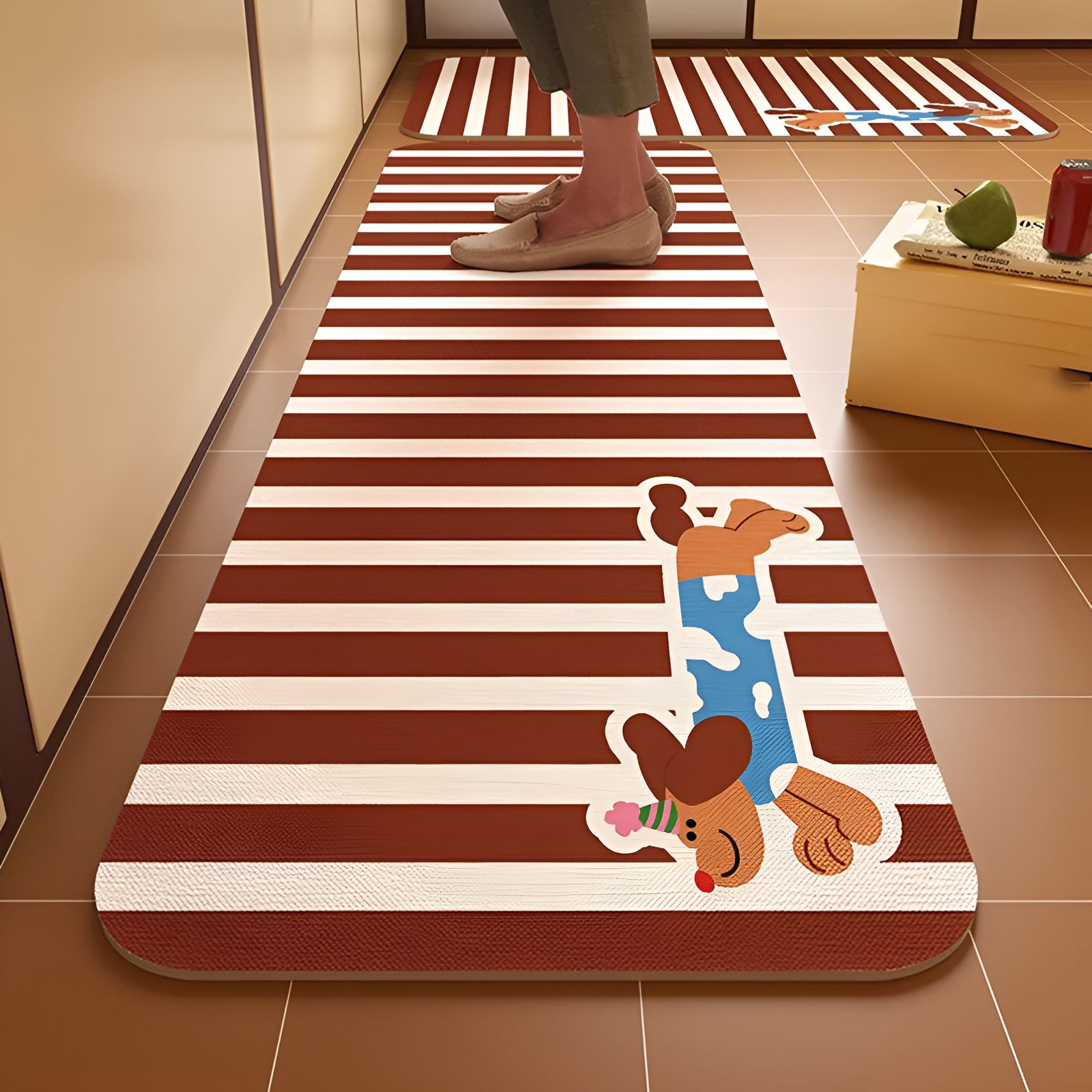 AUQ Stone Bath Mat,Foamed Rubber Base Layer Stone Bath Mats for ...