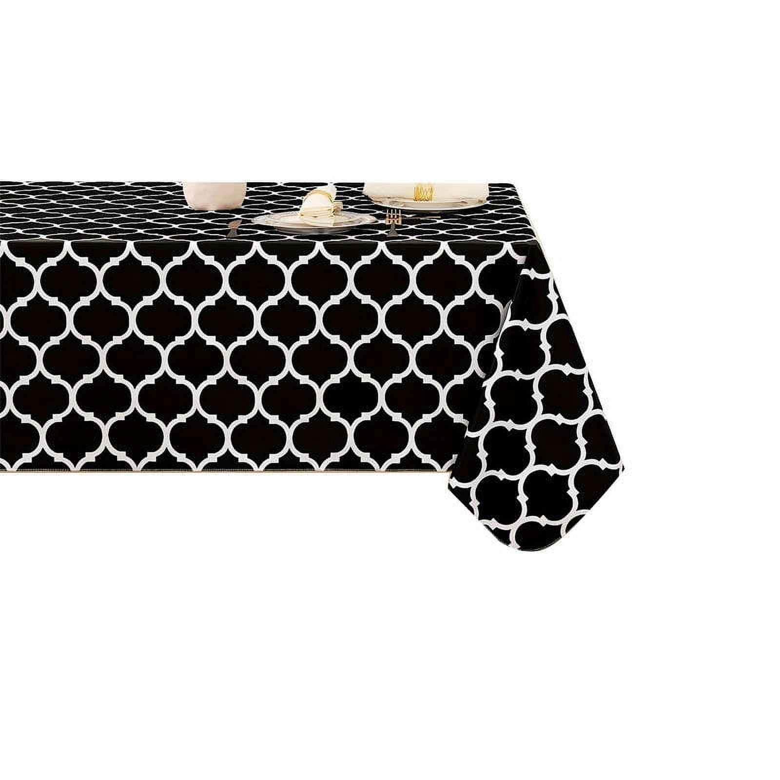 AUQ Table Cloth Chic PVC Flannel Table Cloth Rectangle Table,Spill ...