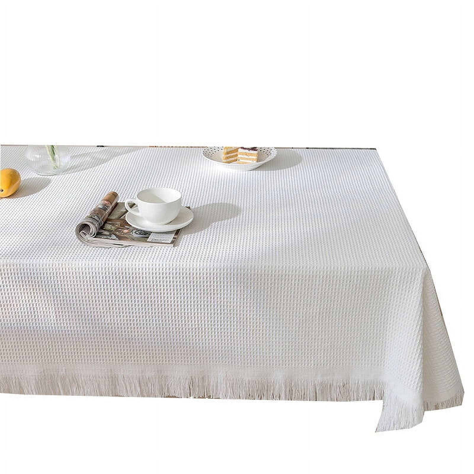 AUQ Table Cloth Classic Cotton Linen Rectangle Tablecloth,Cozy ...