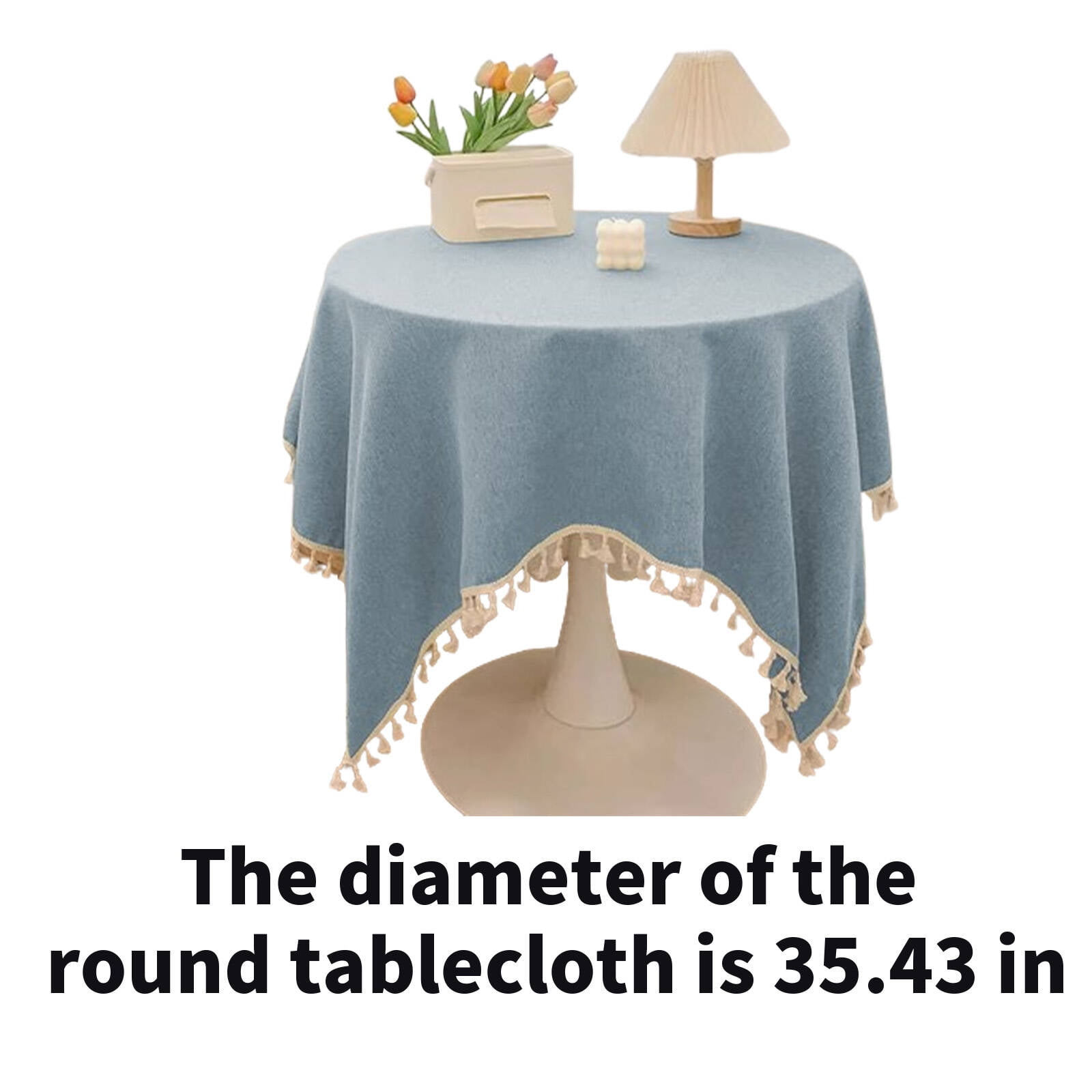 AUQ Table Cloth High-Weight Cotton Round Tablecloth,Classic Tablecloth ...