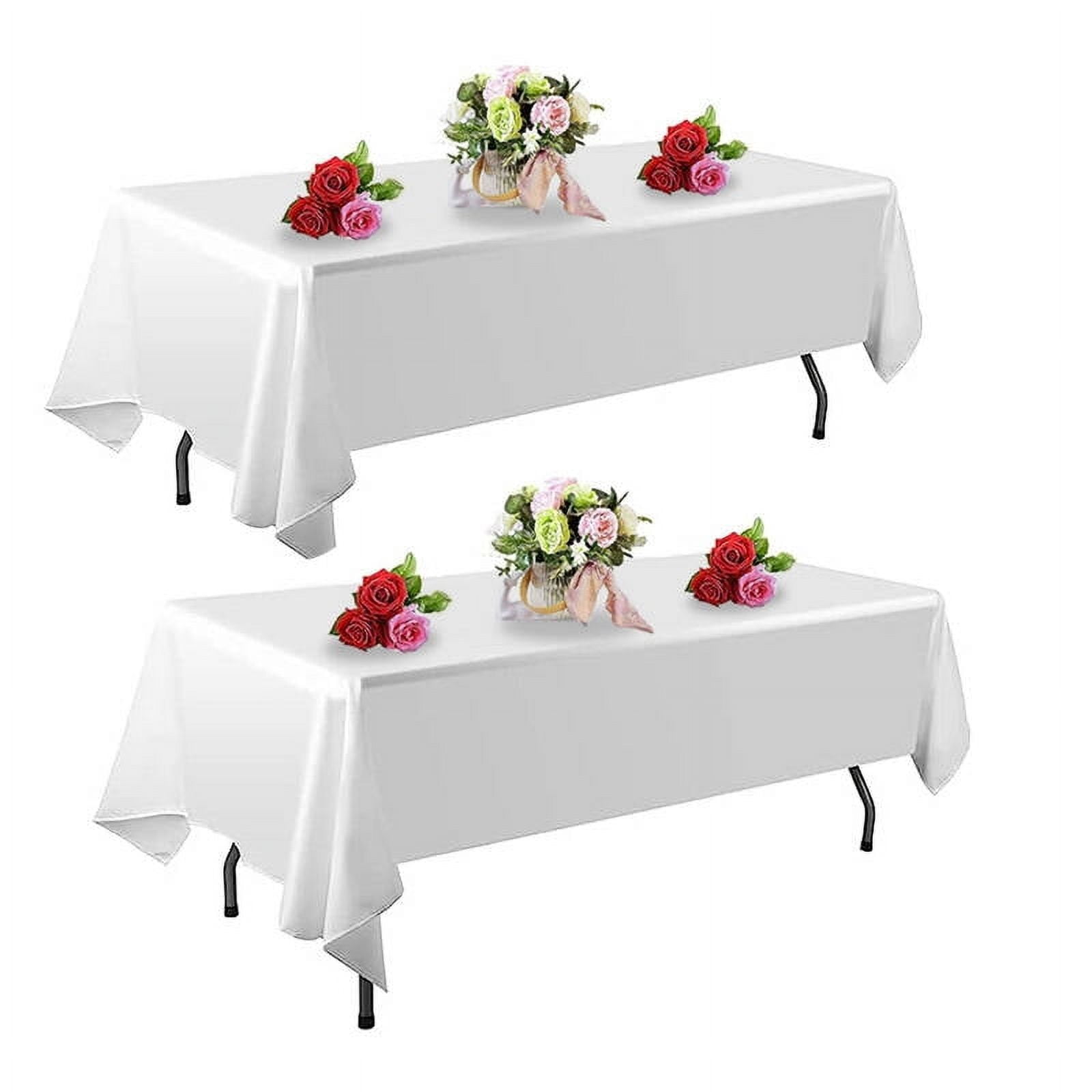 AUQ Table Cloth Minimalist White Rectangle Table Cloth,Charming ...