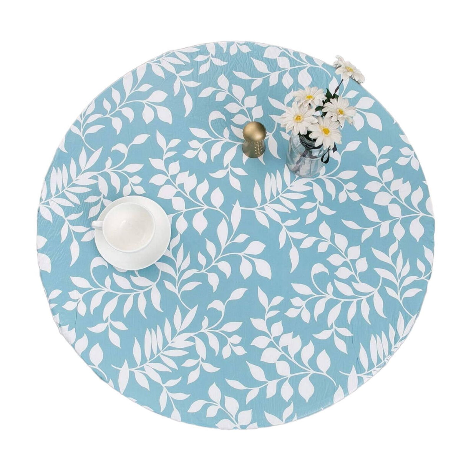 AUQ Table Cloth，PVC Waterproof Tablecloths,Soft Non-Slip Fleece Backing ...