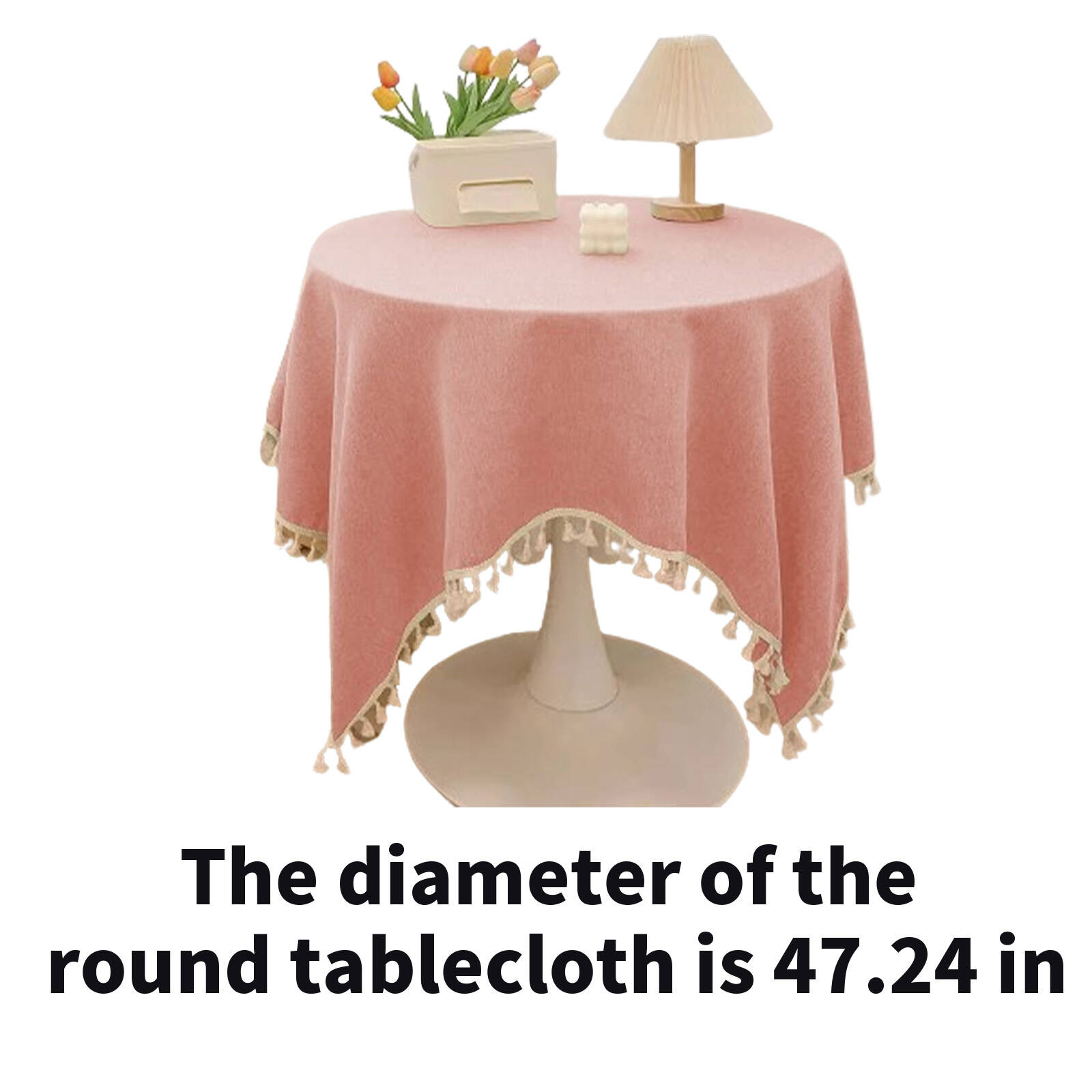 AUQ Table Cloth Soft Cotton Round Tablecloth,Practical Tablecloth for ...