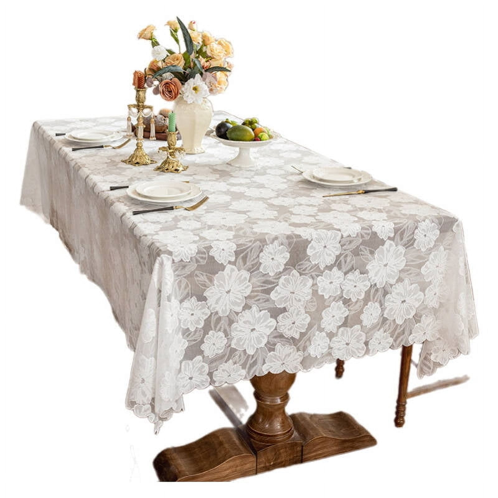 AUQ Table Cloth Timeless Lace Table Cloth Rectangle Table,Simple ...