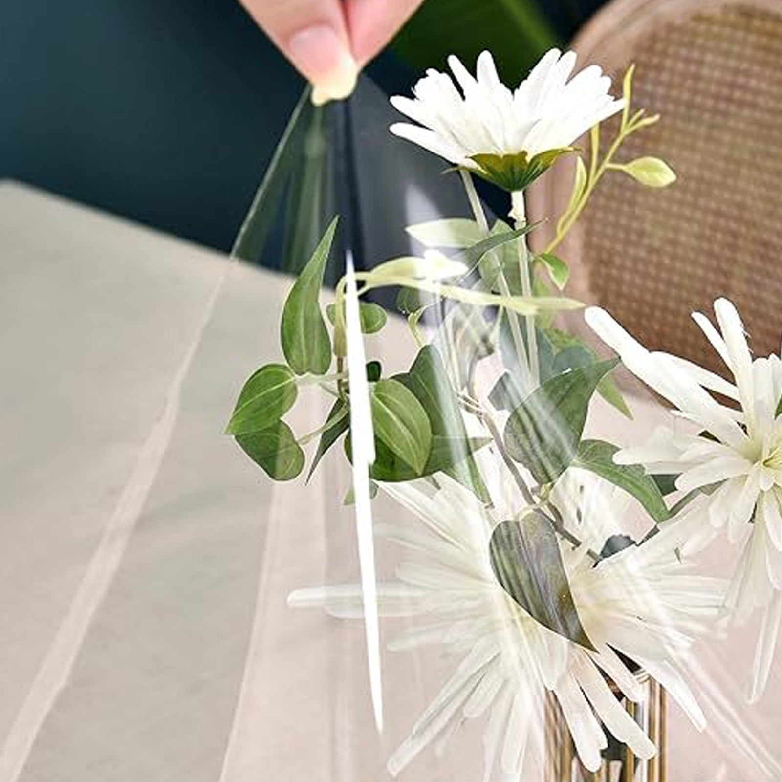 AUQ Table Cloth,Transparent PVC Tablecloth,Water and Oil Resistant ...