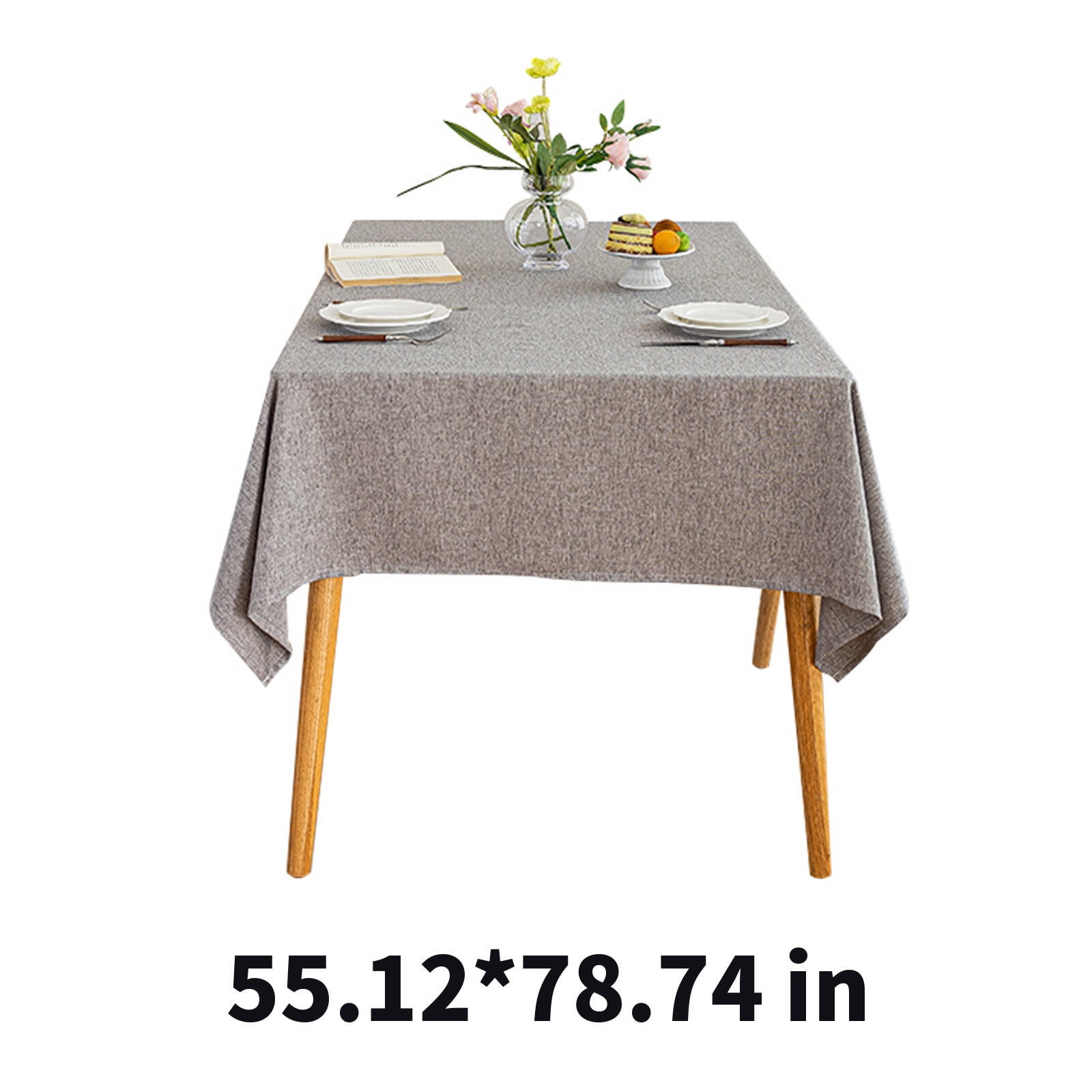 AUQ Table Cloth Versatile Cotton-Linen Rectangle Tablecloth,Waterproof ...