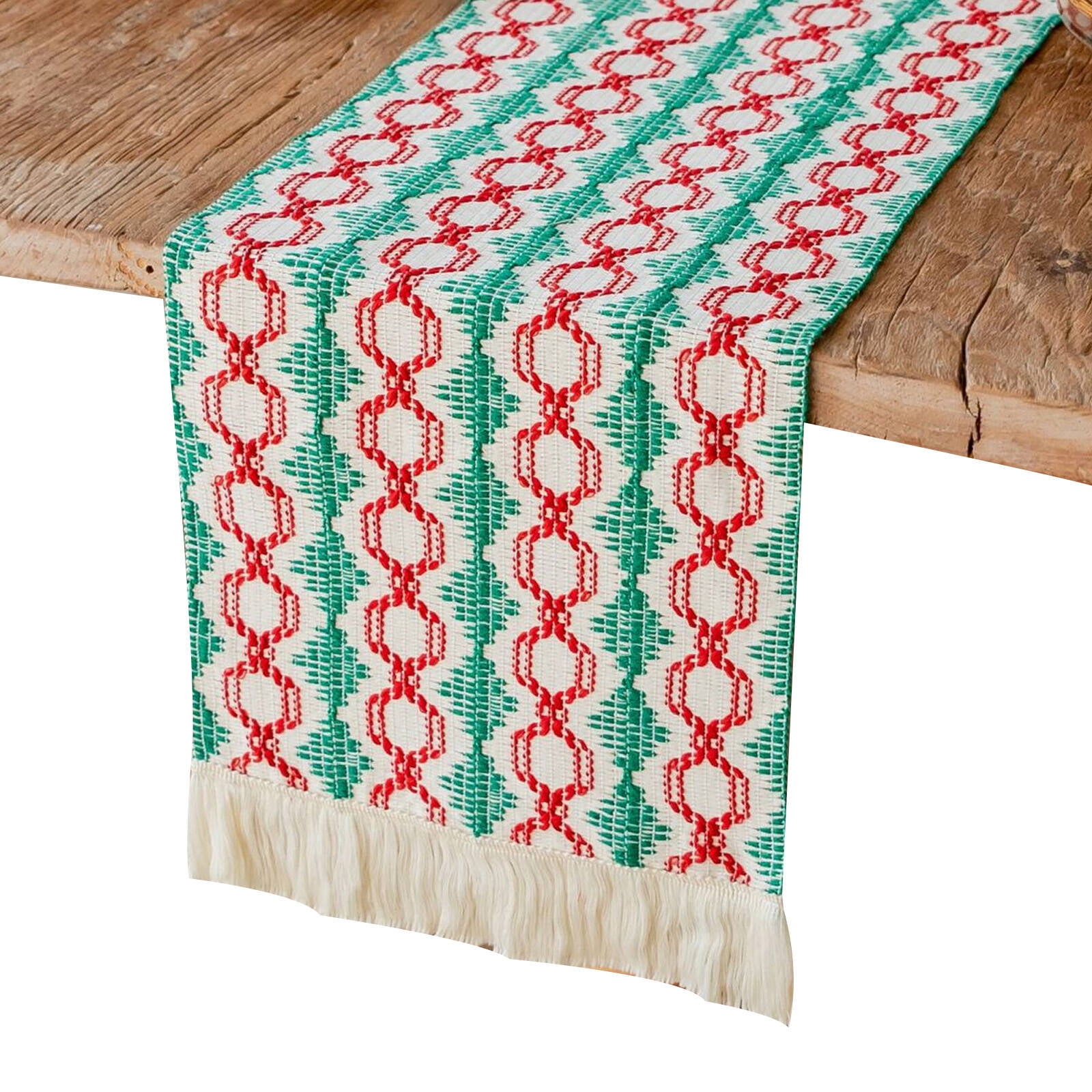AUQ Table Runner,Bohemian Style Charm Table Runners,Tassel Accents and ...