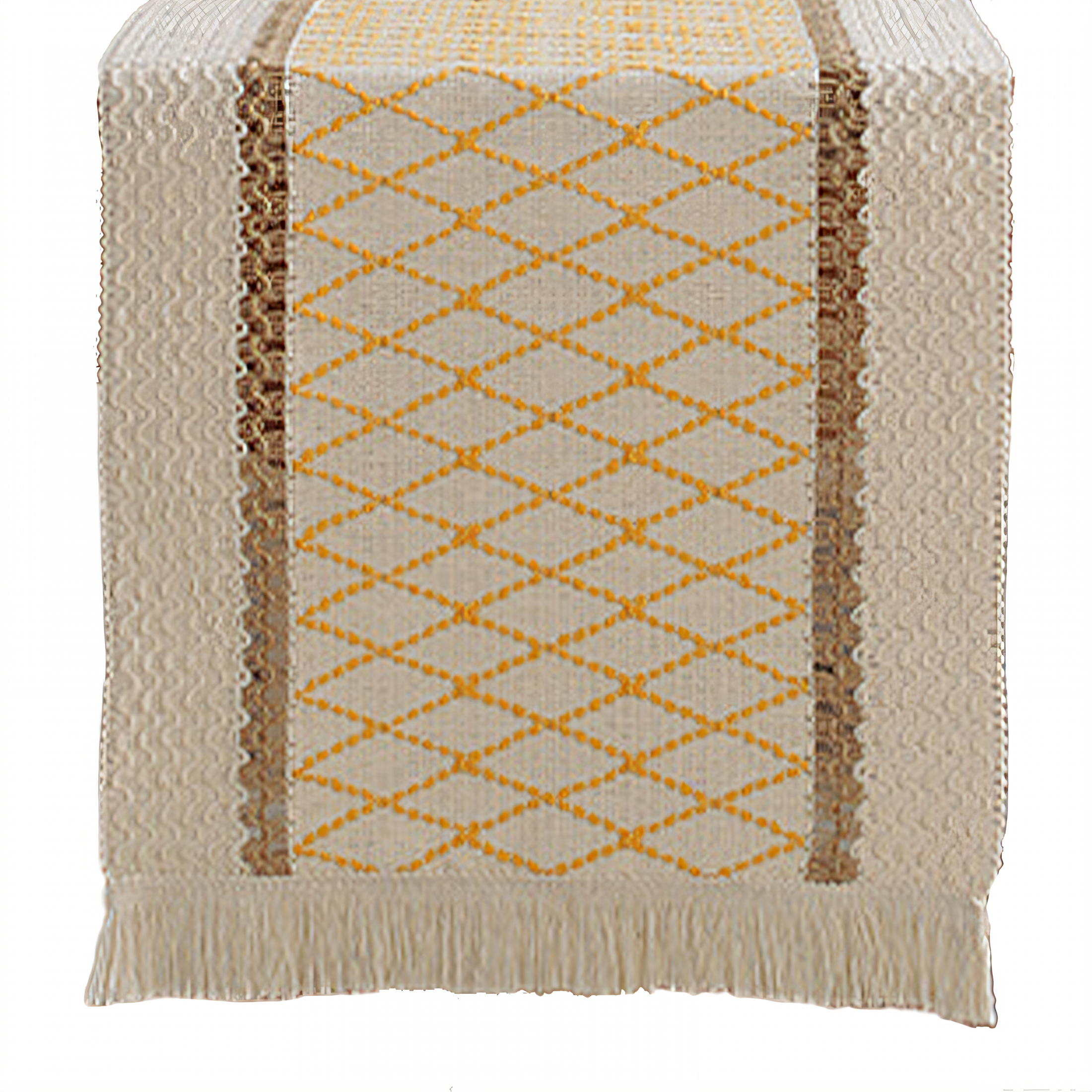 AUQ Table Runner,Cotton Linen Fabric Farmhouse Table Decor,Flat Edge ...