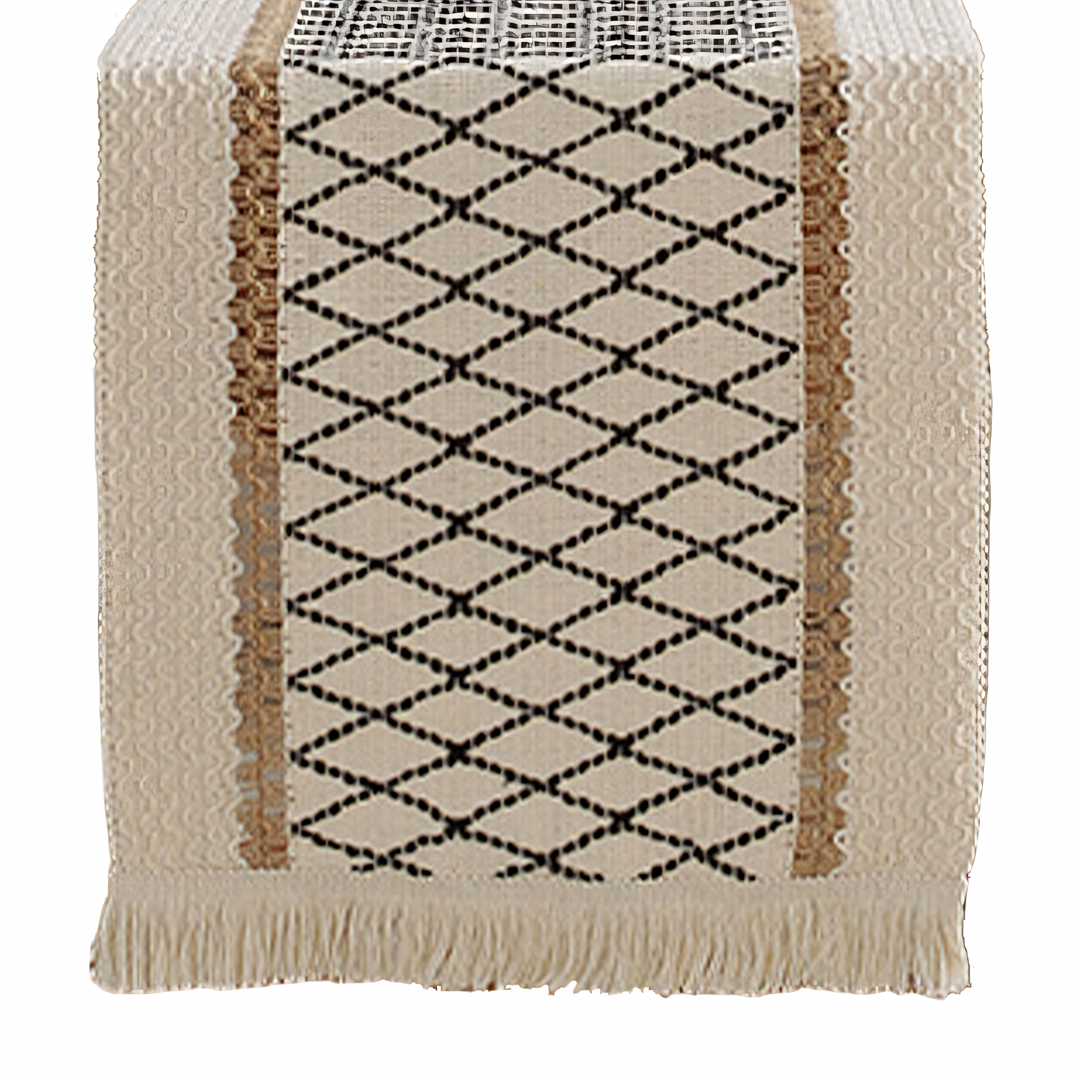 AUQ Table Runner,Cotton Linen Material Farmhouse Table Decor,Flat Edge ...