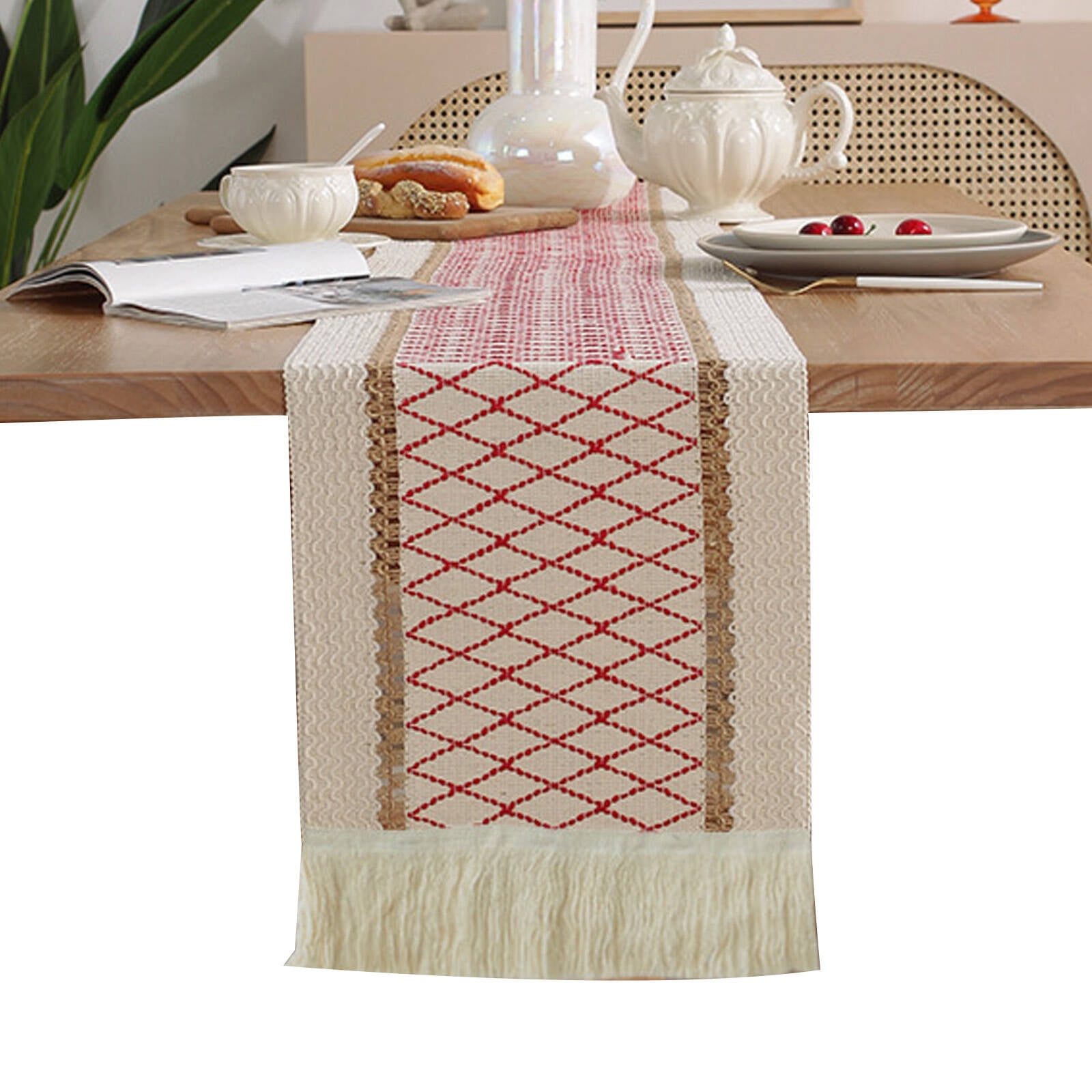 AUQ Table Runner,Easy to Clean Table Runners,Table Runner Rustic Square ...