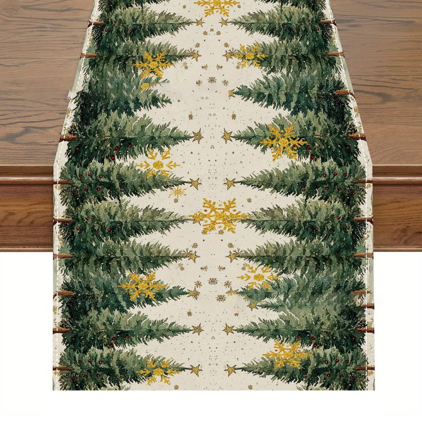 AUQ Table Runner,Holiday Table Runner Table Mats,Delicate Christmas Patterns Perfect for ...