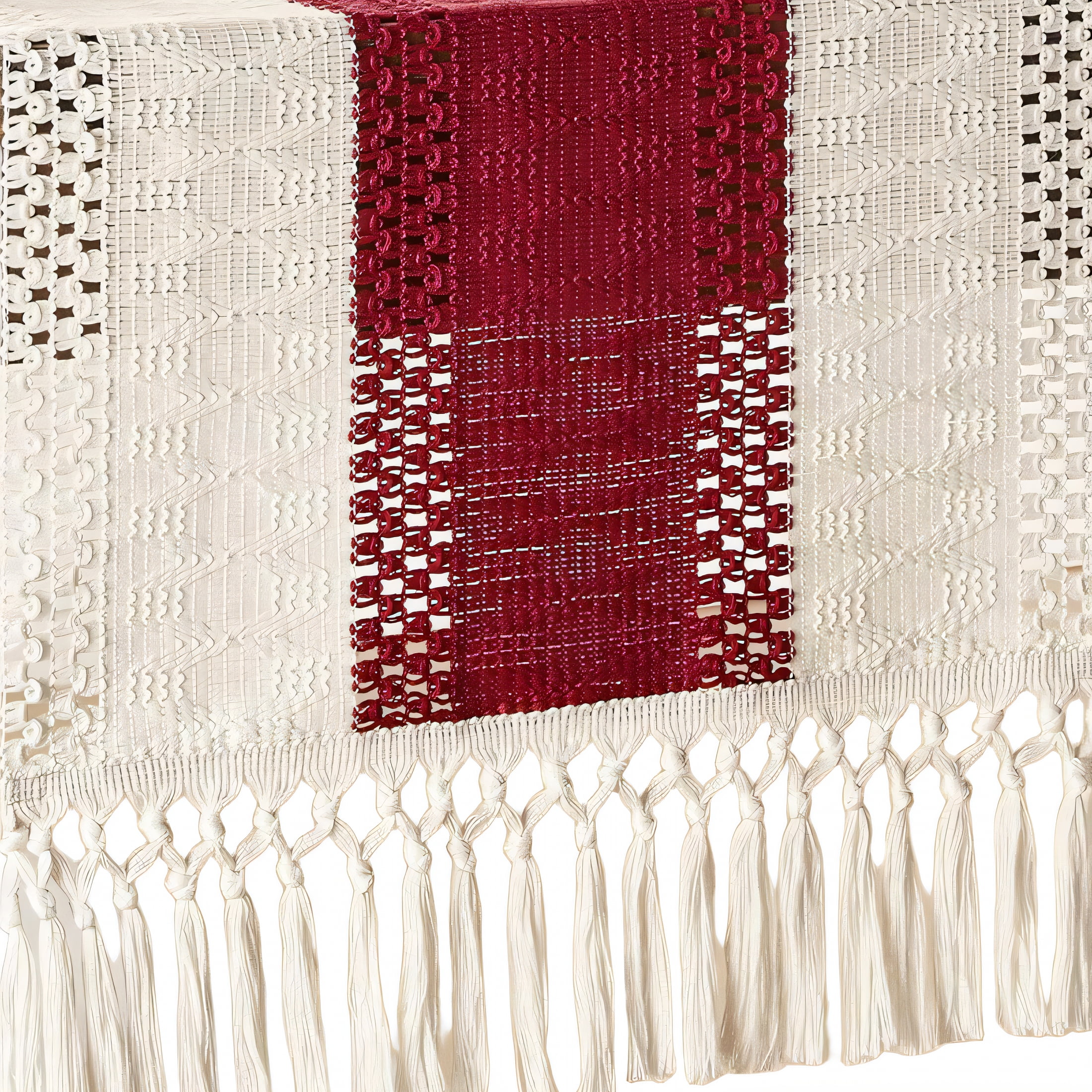 AUQ Table Runner,Looped Tassel Style Farmhouse Table Decor,Soft ...