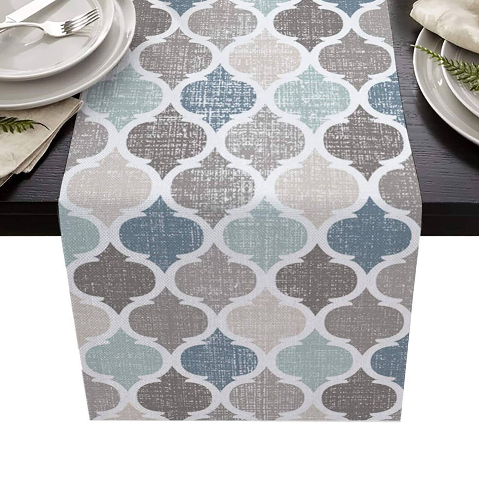 AUQ Table Runner,Modern Minimalist Design Table Cover,Premium Linen ...