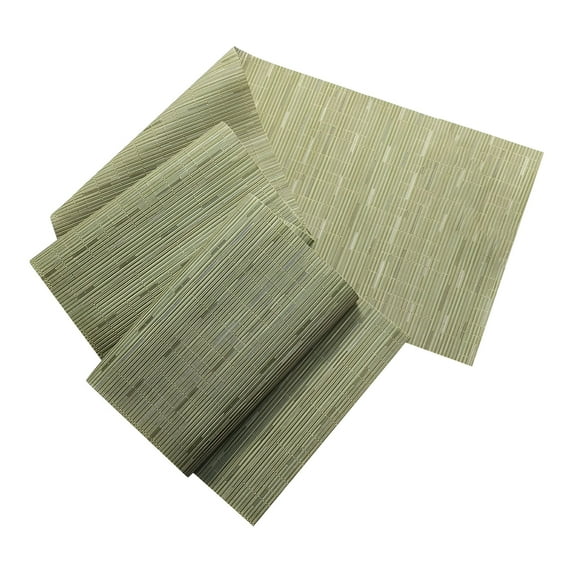 AUQ Table Runner Texture Weave Doily Heat Insulation PVC Wedding Party ...