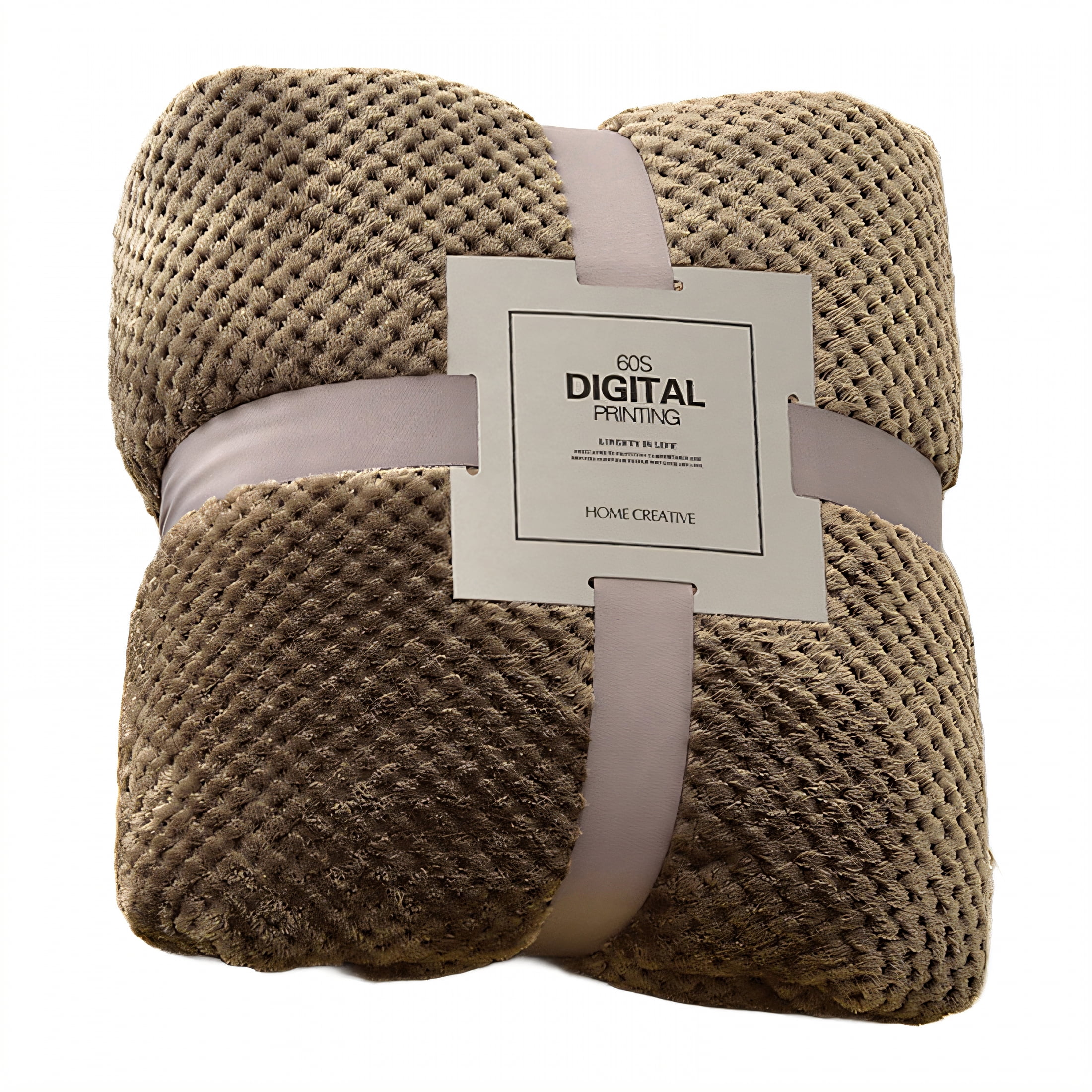 AUQ Throw Blanket,Embossed Raised Texture Bed Blanket,Soft Warm Feel ...