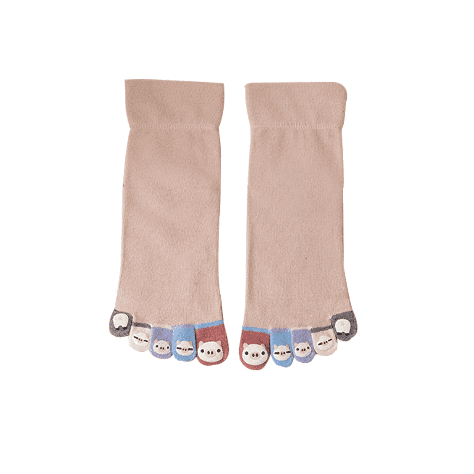 AUQ Toe Socks,Moisture-Wicking Running Socks Womens,Soft Cotton Toe ...