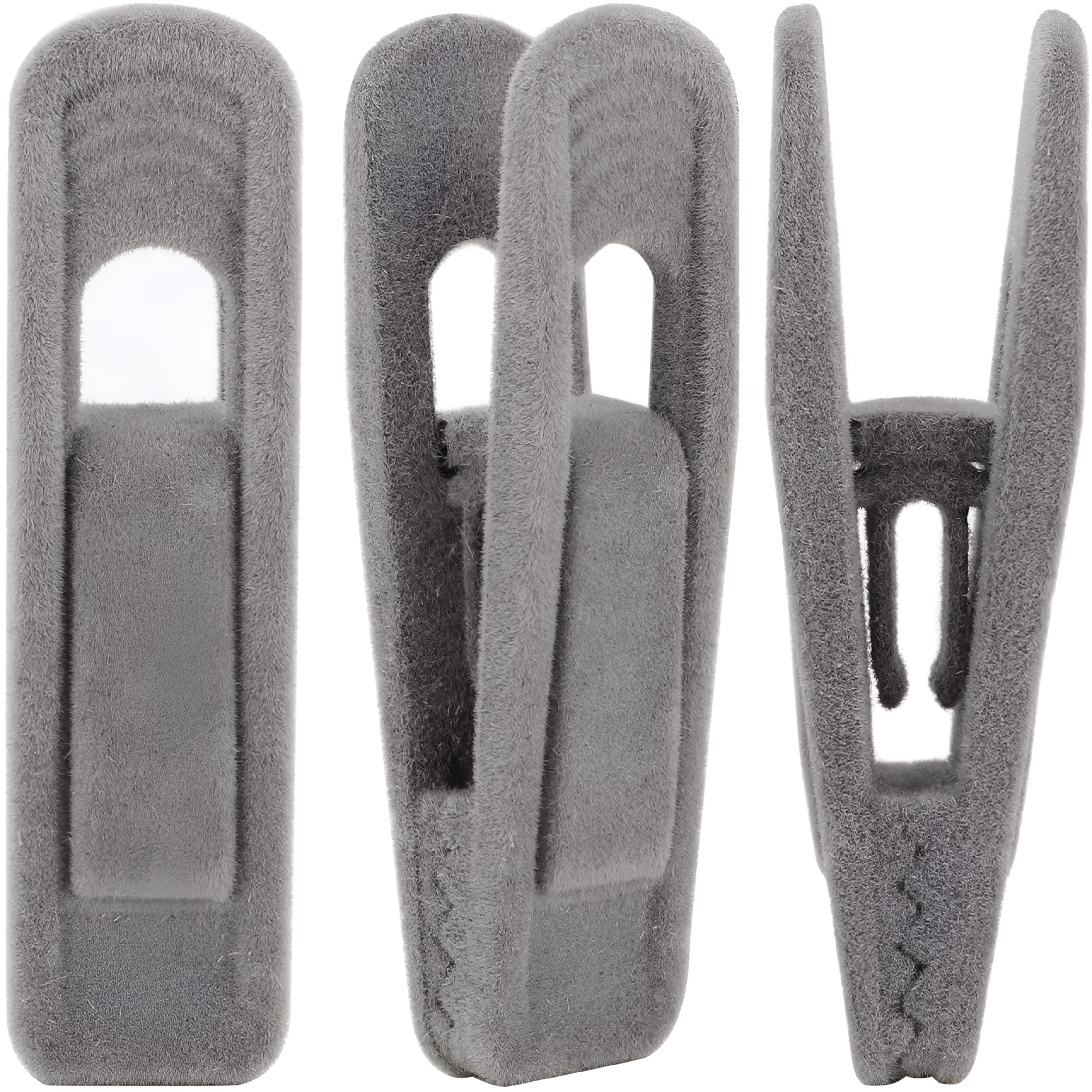 AUQ Velvet Hangers Clips 20 Pack,Ivory Pants Hangers Velvet Clips ...