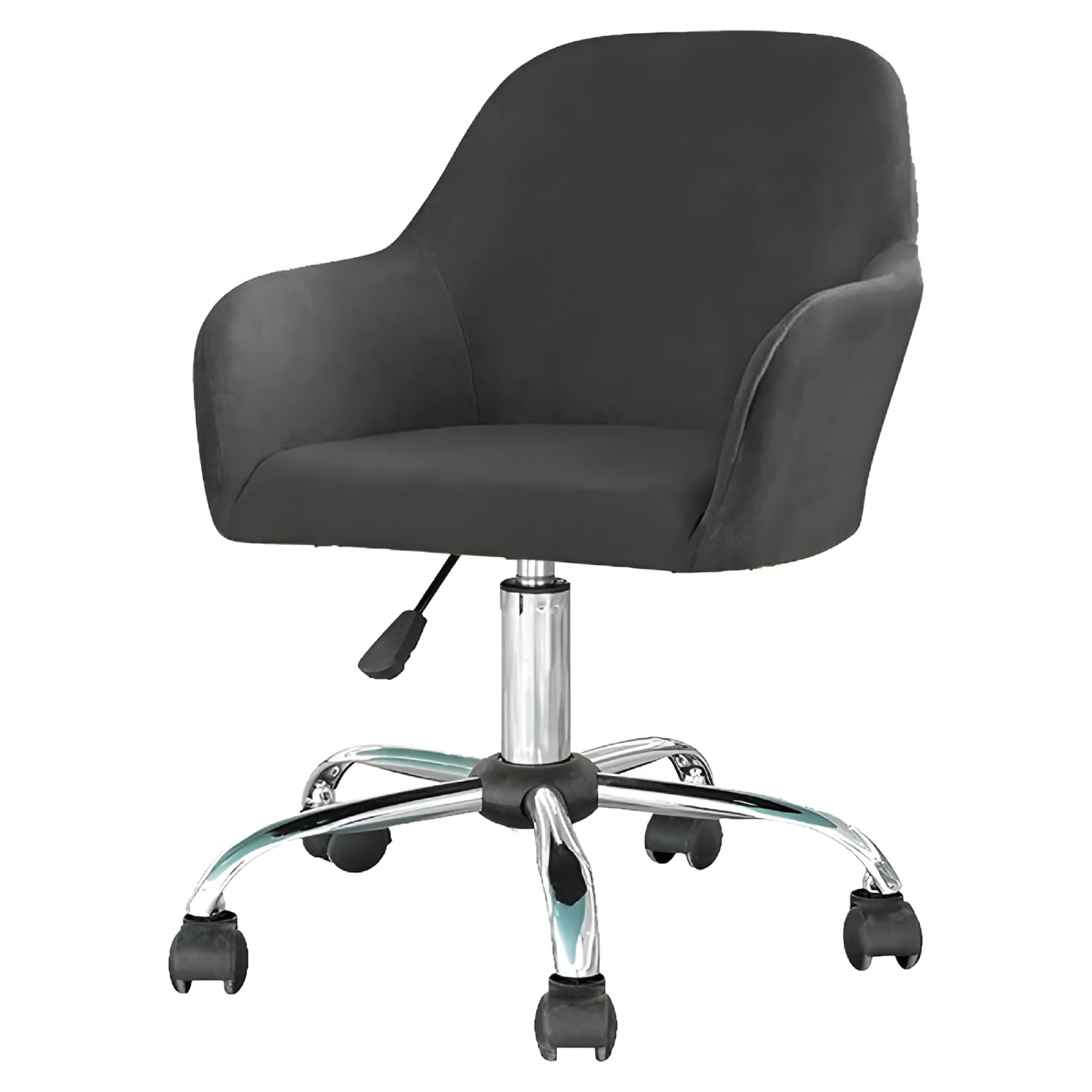 AUQ Velvet Swivel Armrest Curved Back Cover,Home Office Desk Chair ...