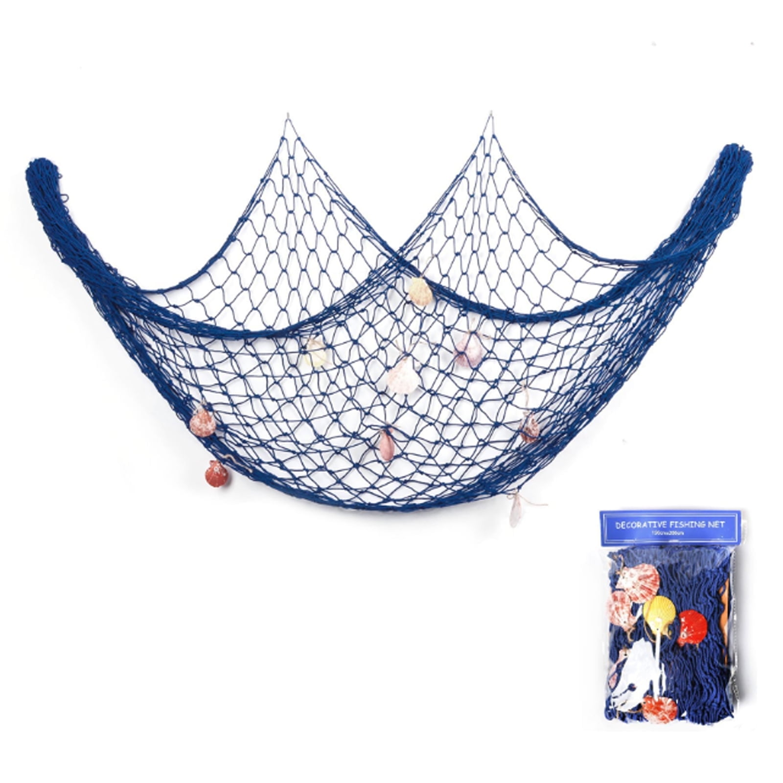 AUQ Wall Decor,2x1M Decorative Fishing Net,Ocean-Themed Wall Decor for ...
